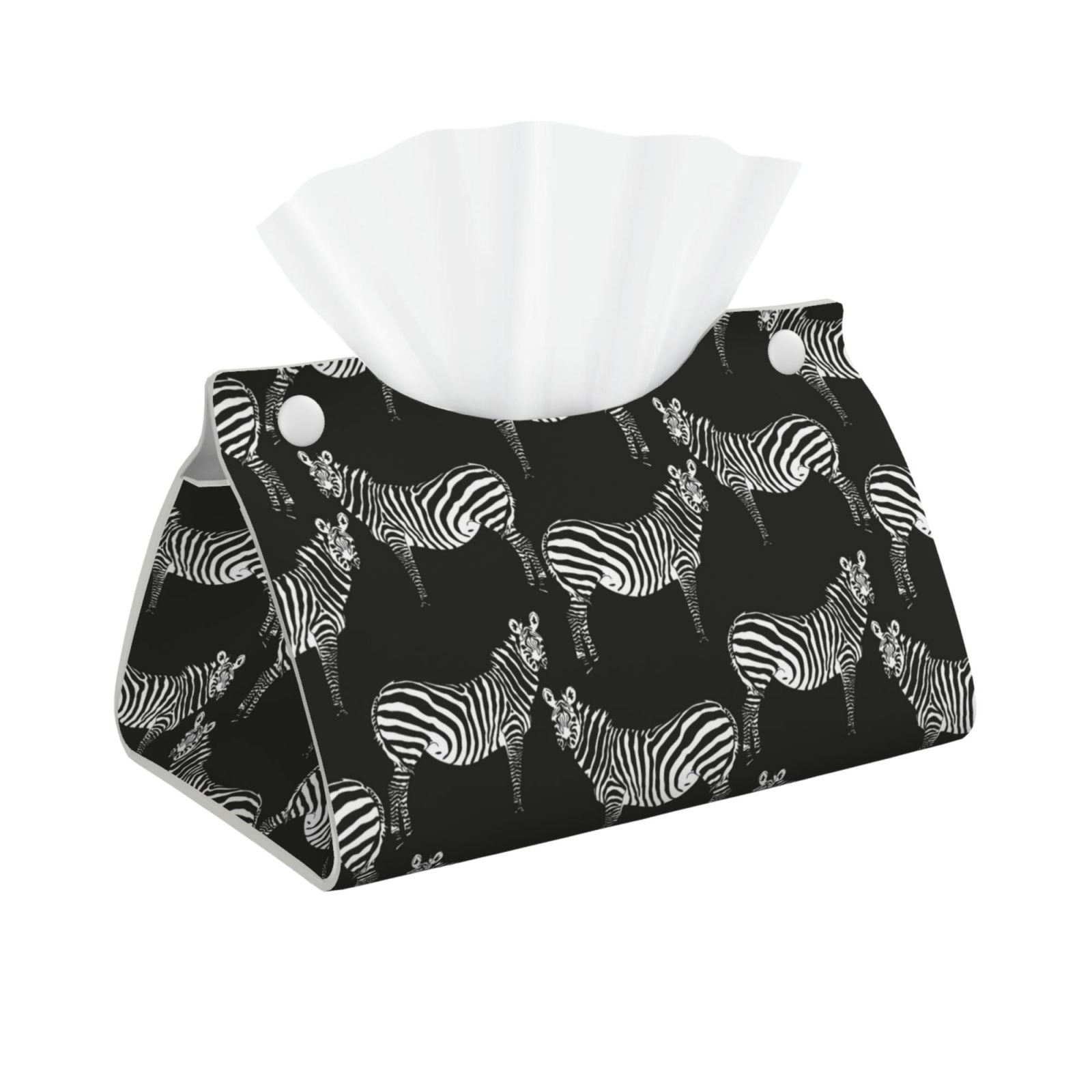Tissue Box Cover cool black zebra Tissues Boxes Holder Organizer for Bathroom, Leather Rectangle ...