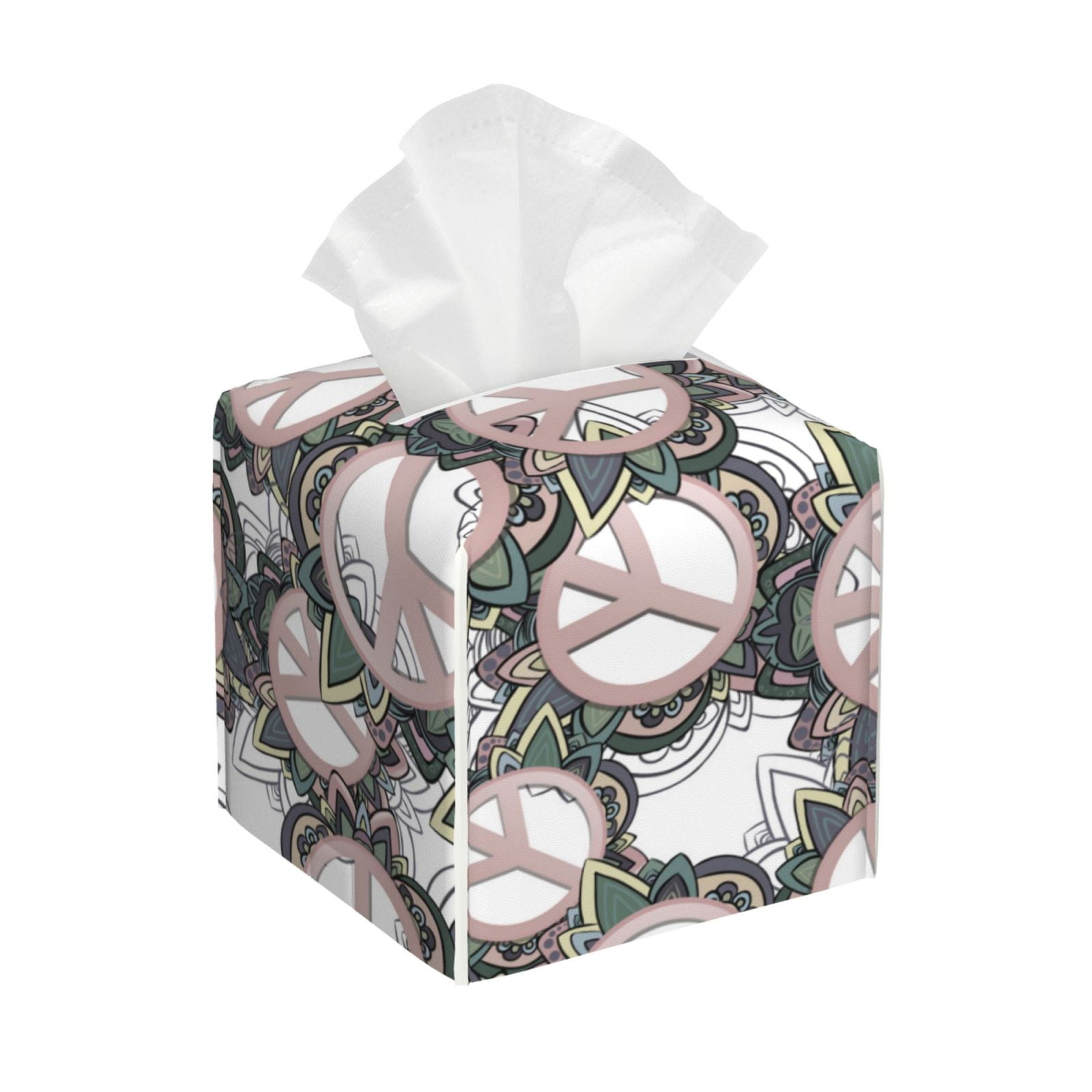 Tissue Box Cover cool flower peace sign Tissues Boxes Holder Organizer ...