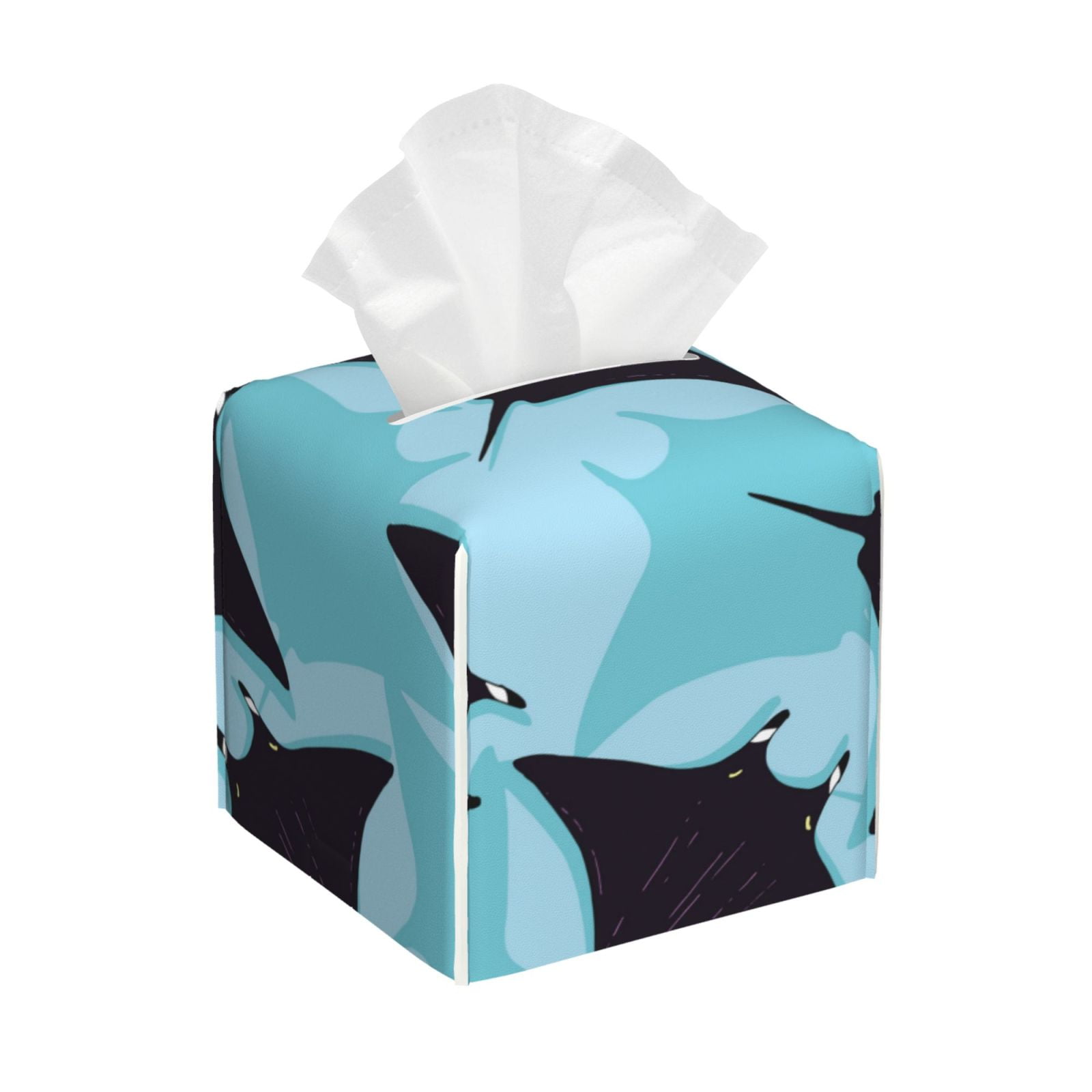 Tissue Box Cover, cool stingray Mint green Leather Tissue Box Holder ...