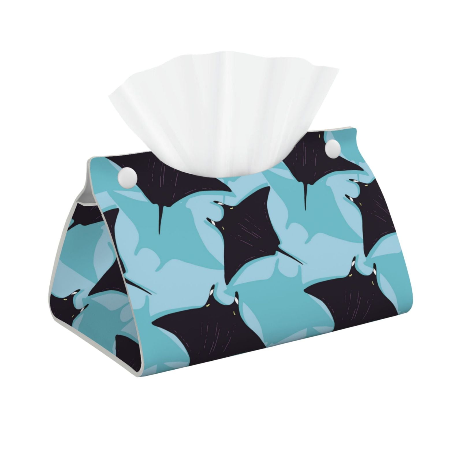 Tissue Box Cover, cool stingray Mint green Leather Rectangular Tissue ...