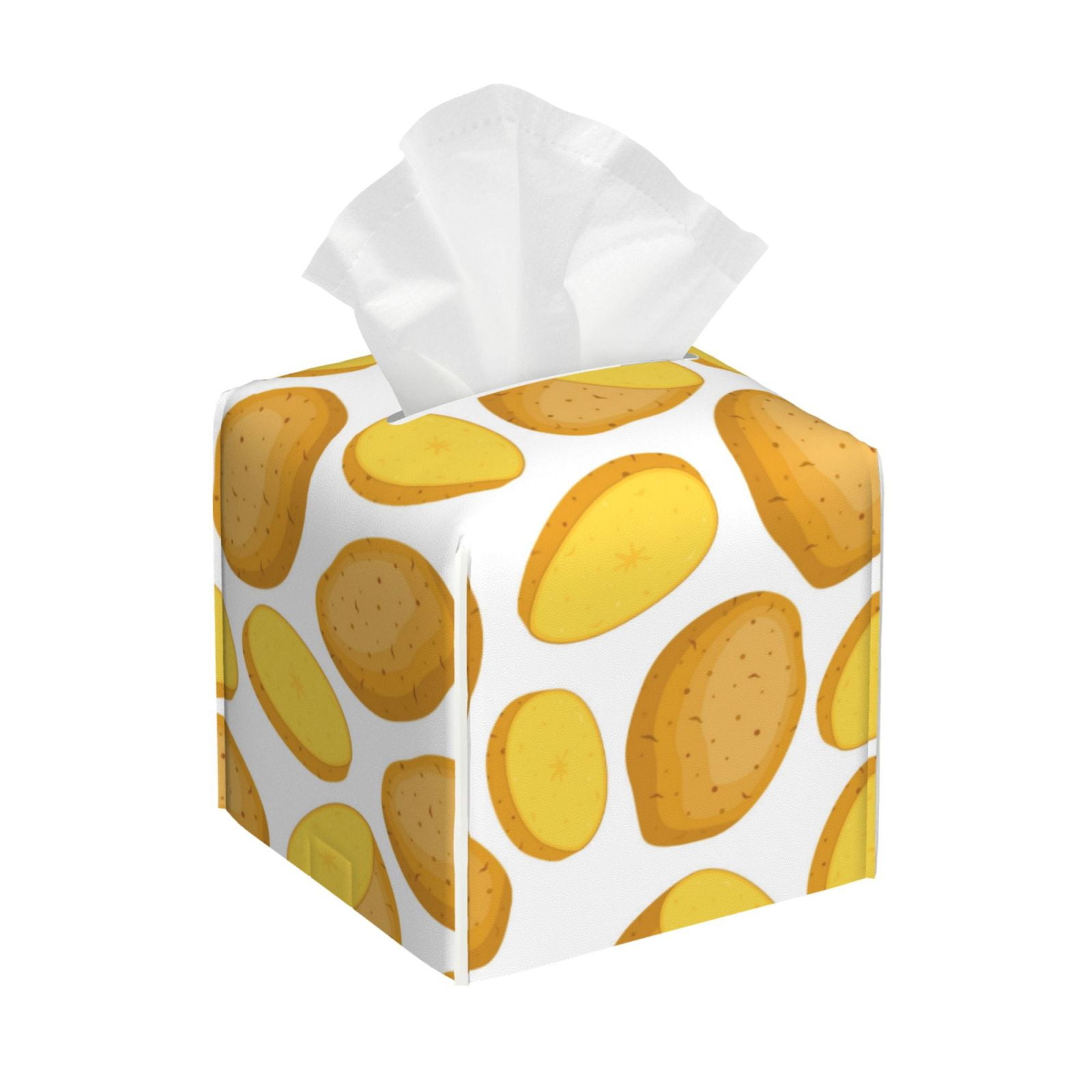 Tissue Box Cover, cute Potato Leather Tissue Box Holder - Tissue Case ...