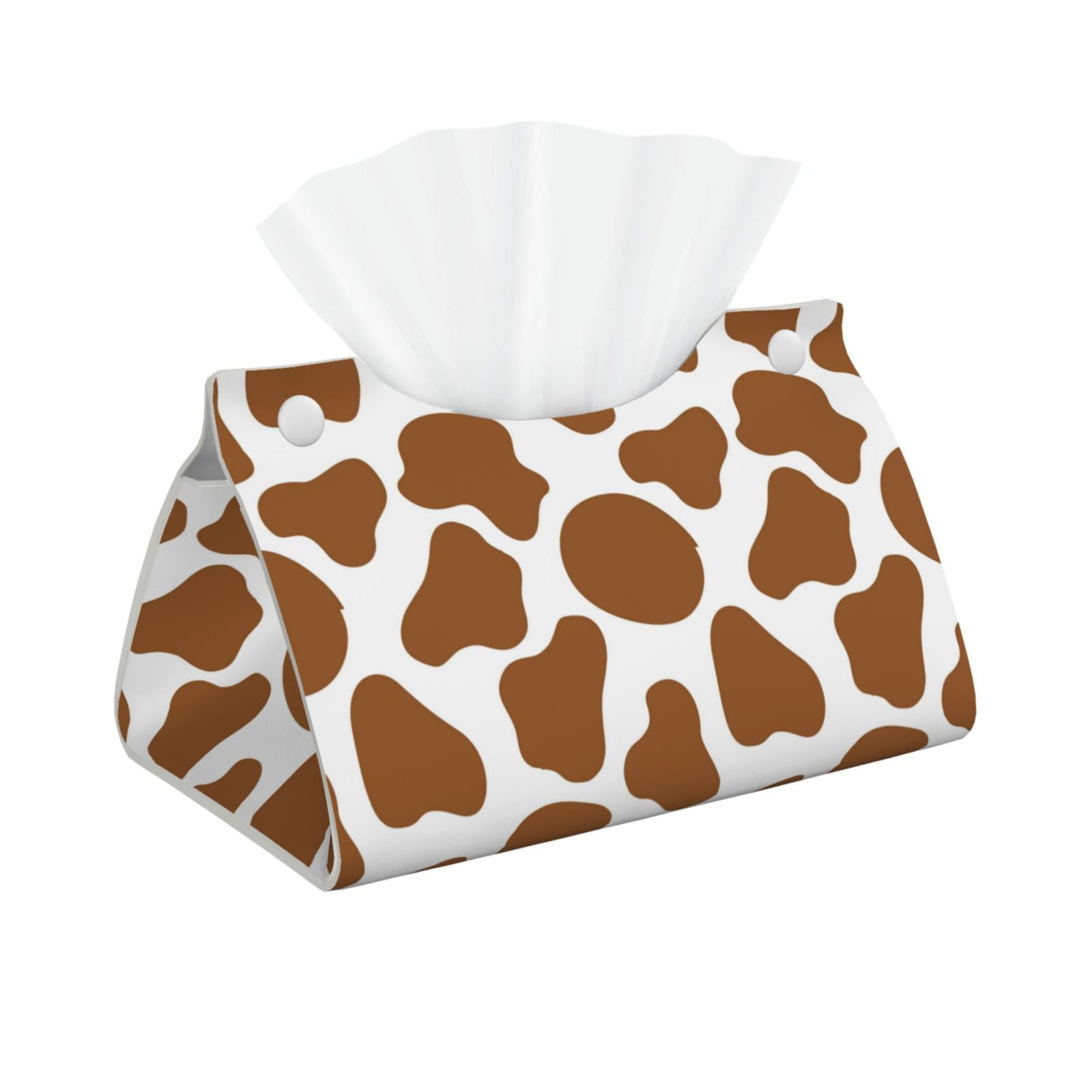 Tissue Box Cover, cute brown cow print Leather Rectangular Tissue ...