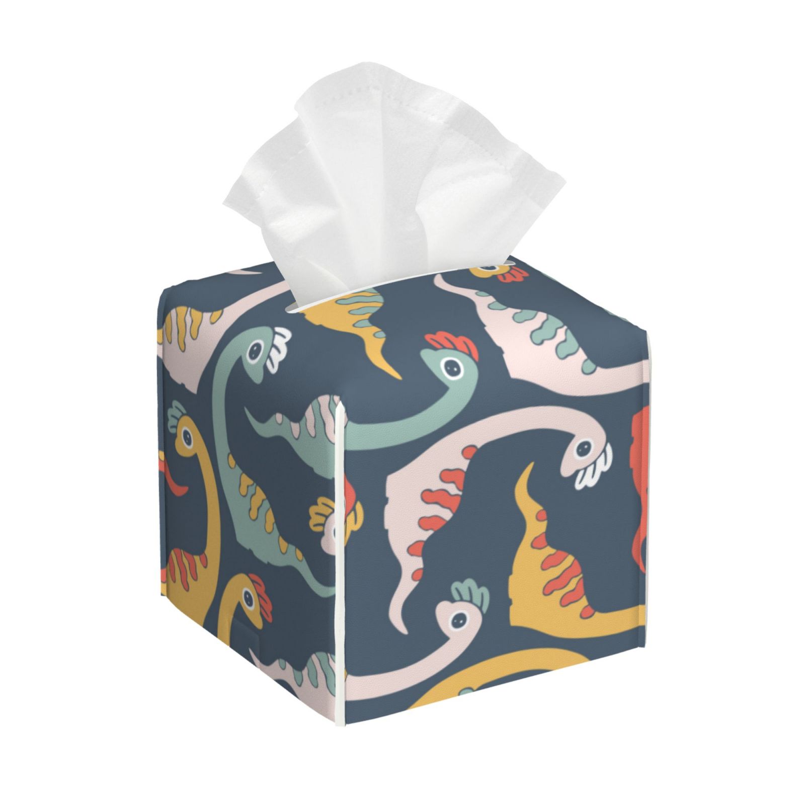 Tissue Box Cover, cute cartoon Dinosaur A Leather Tissue Box Holder ...