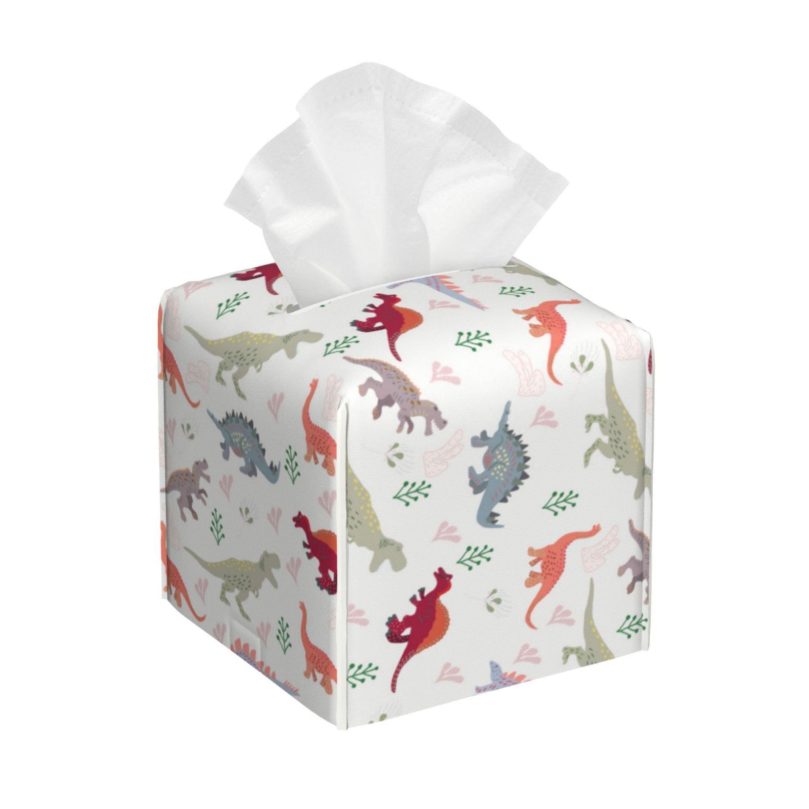 Tissue Box Cover, cute dinosaur AB Leather Tissue Box Holder - Tissue ...