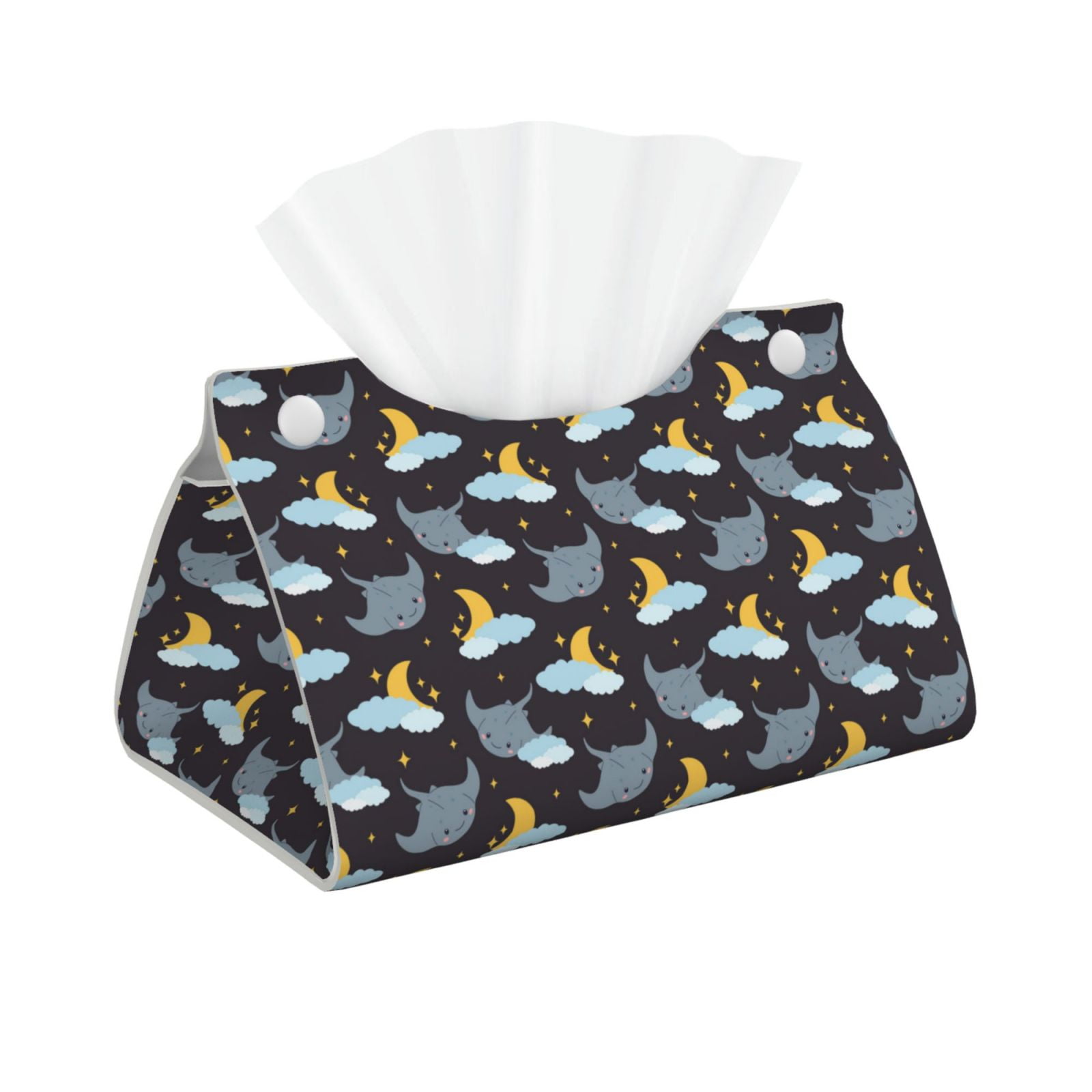 Tissue Box Cover cute stingray star black Trendy Tissues Boxes Holder ...