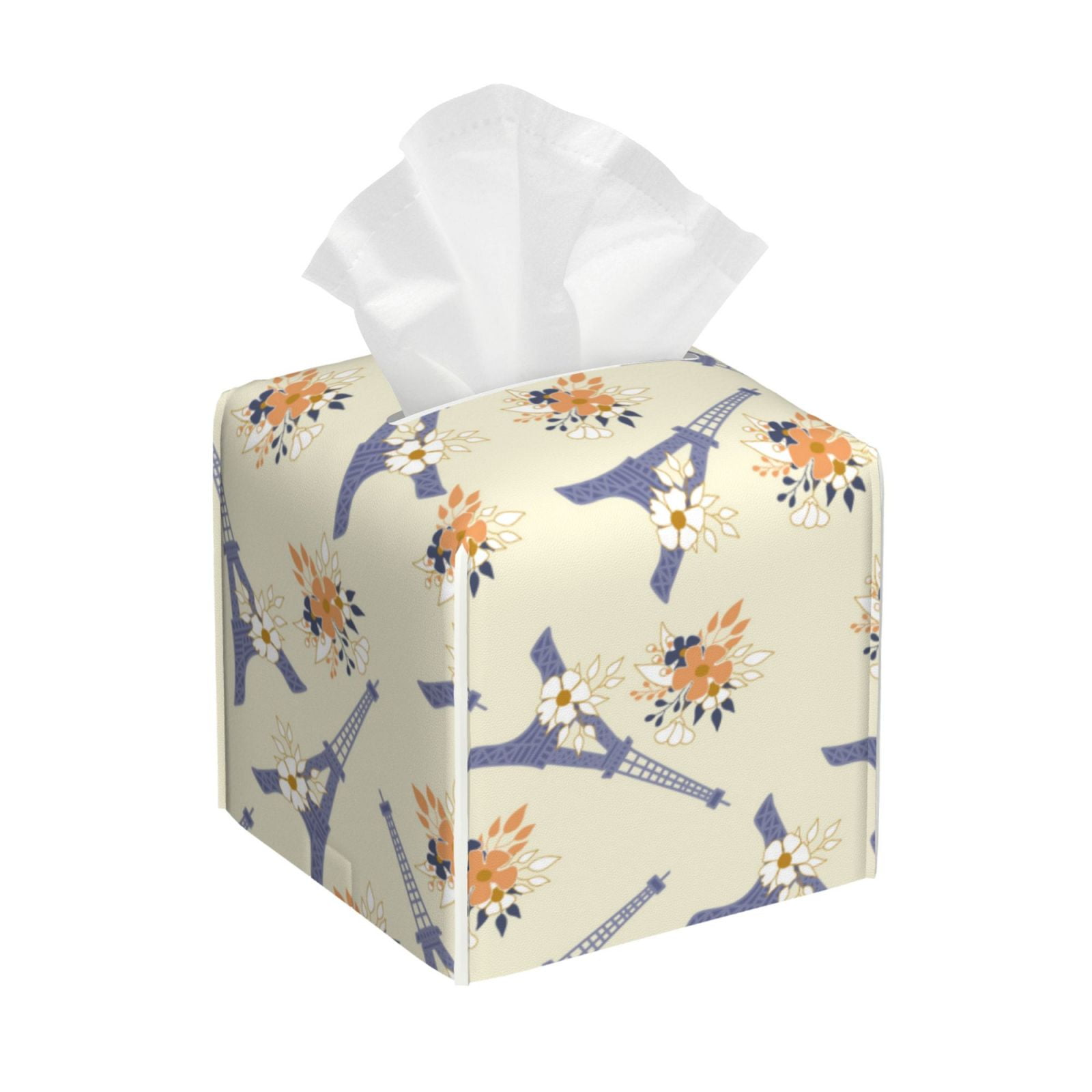 Tissue Box Cover flower Eiffel Towers Tissues Boxes Holder Organizer ...