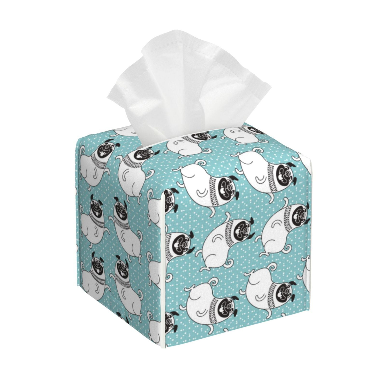 Tissue Box Cover, funny dog_A Leather Tissue Box Holder - Tissue Case ...