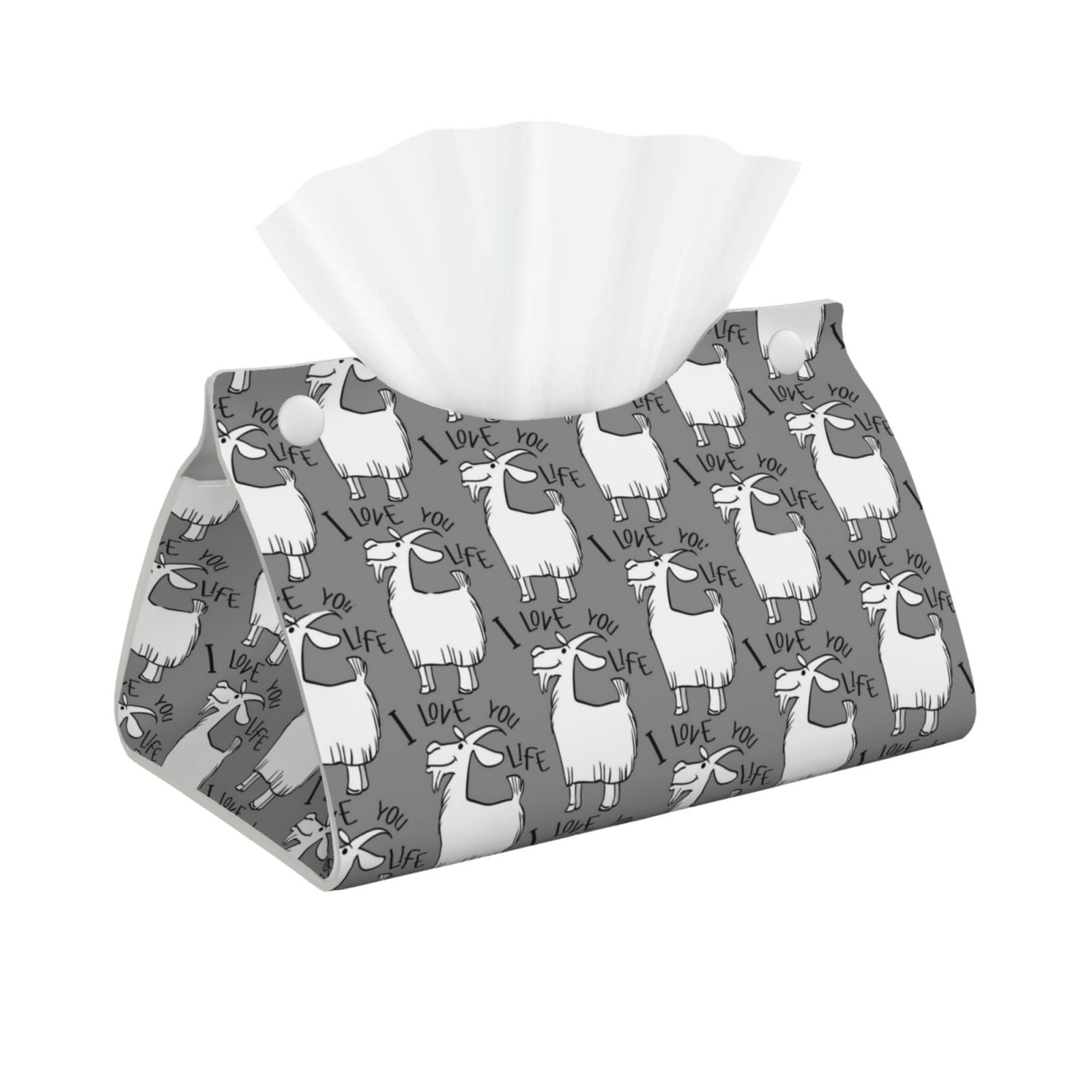 Tissue Box Cover goat funny grey cute Tissues Boxes Holder Organizer ...
