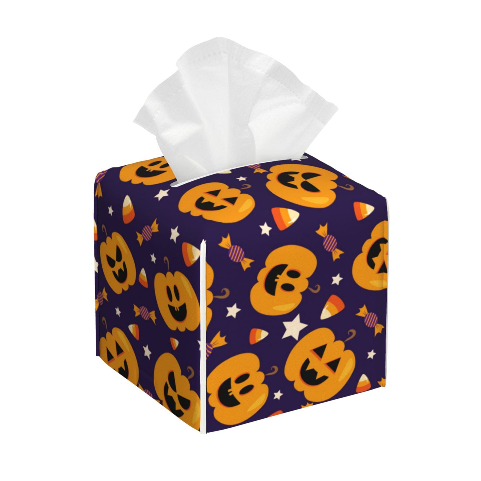 Tissue Box Cover halloween design pumpkins Tissues Boxes Holder ...