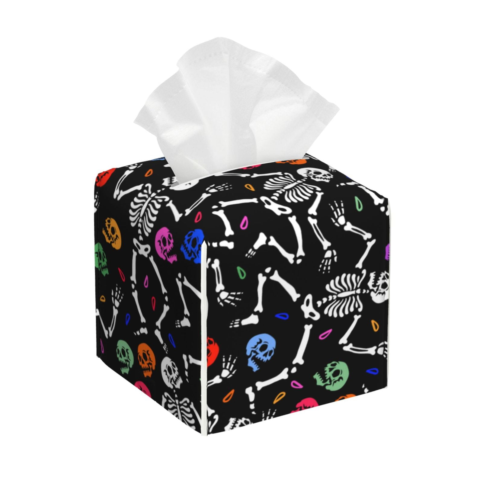 Tissue Box Cover halloween skull design Tissues Boxes Holder Organizer ...