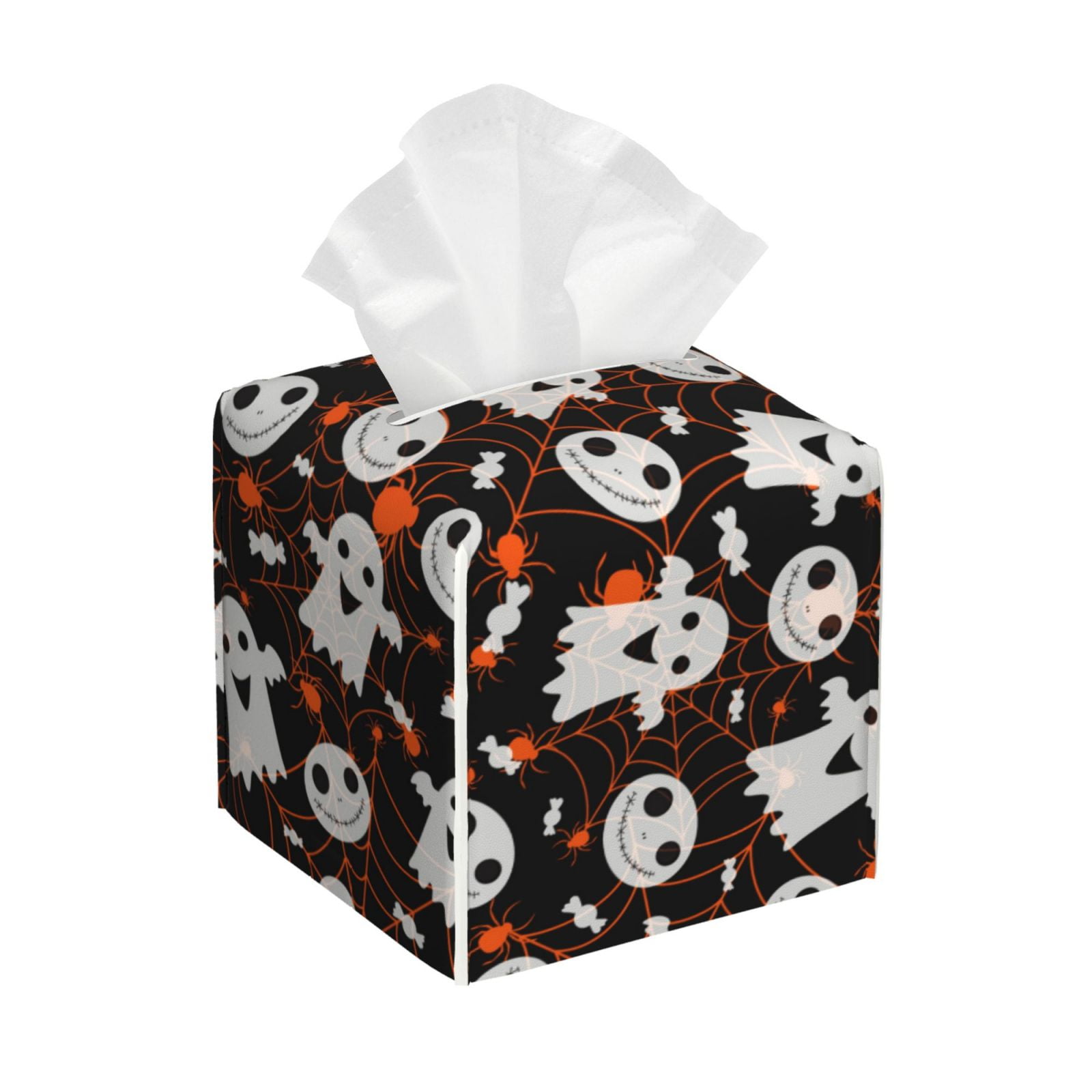 Tissue Box Cover halloween spider web ghost Tissues Boxes Holder ...