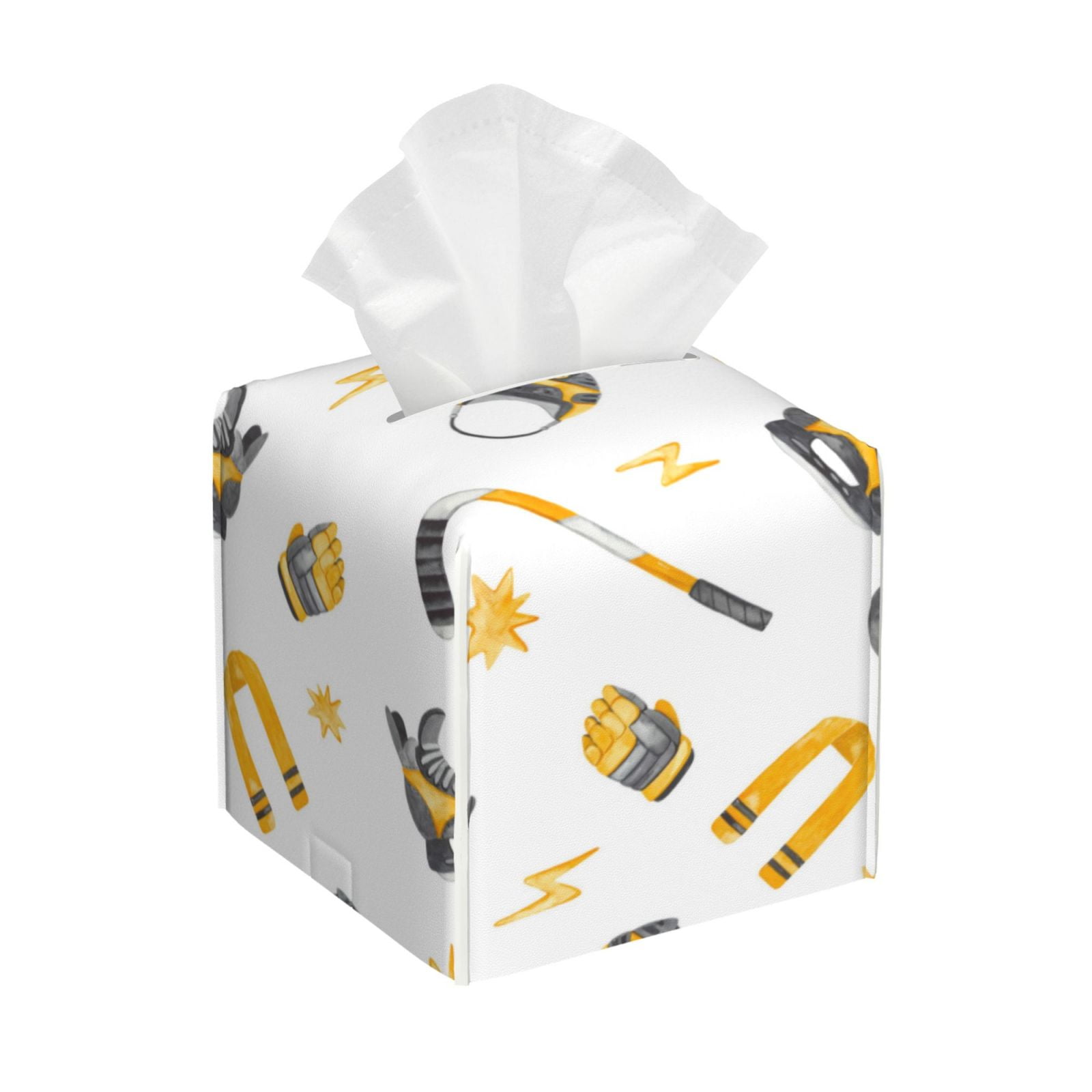 Tissue Box Cover hockey skates stick puck helmet Tissues Boxes Holder ...