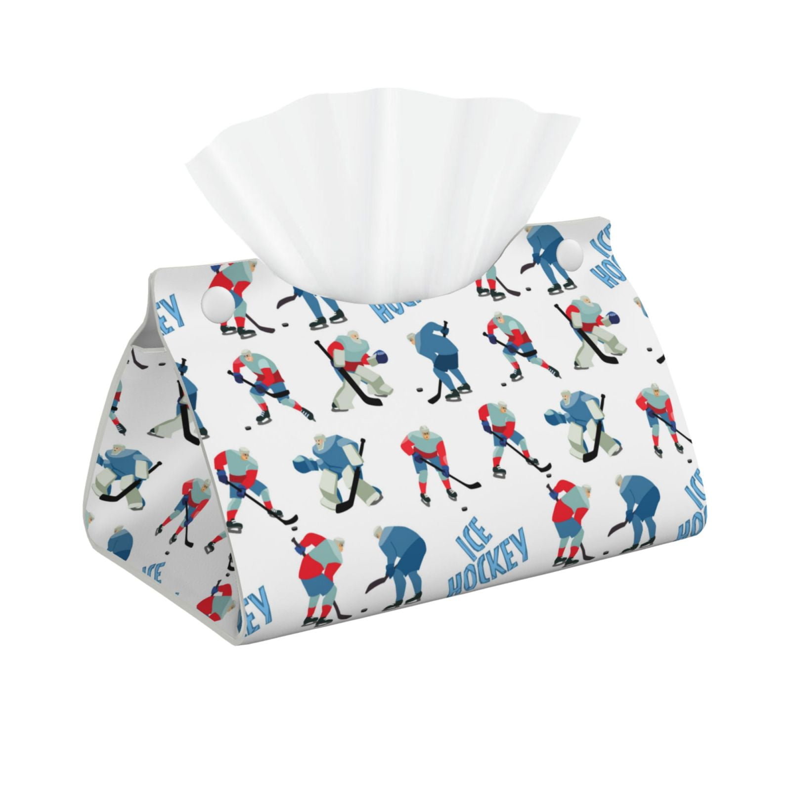 Tissue Box Cover, ice hockey player cool Leather Rectangular Tissue ...
