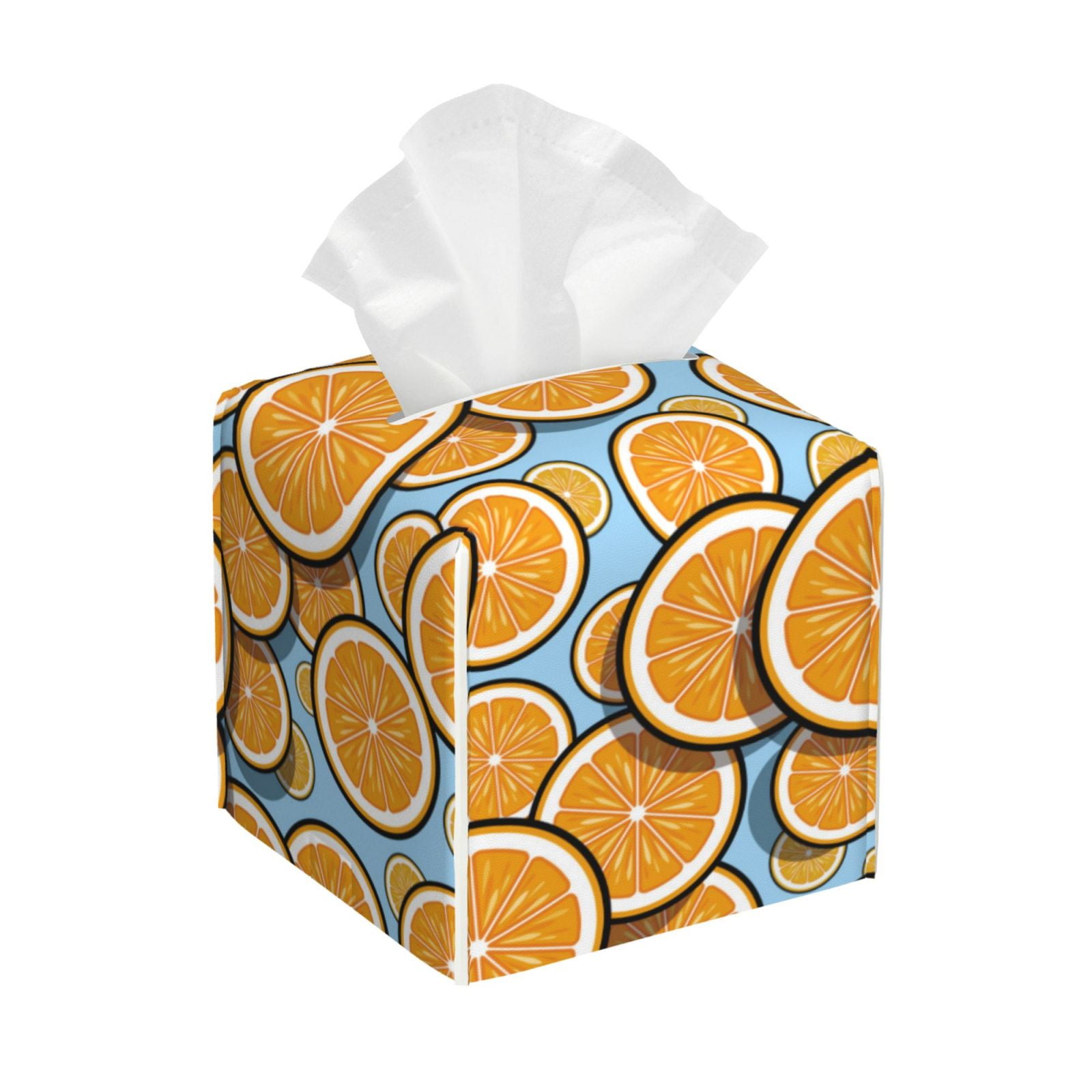 Tissue Box Cover orange Lemon blue Tissues Boxes Holder Organizer ...
