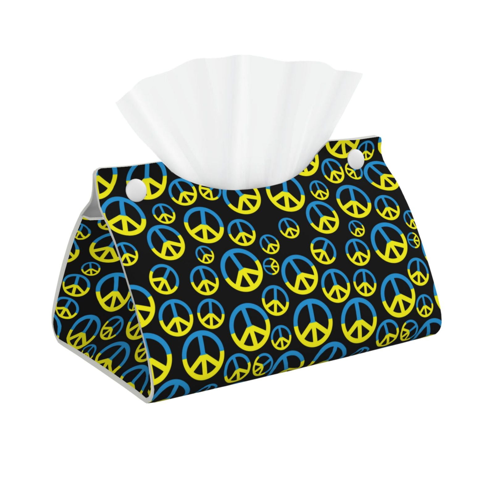 Tissue Box Cover, peace sign flag Rectangular Leather Tissue Holder ...