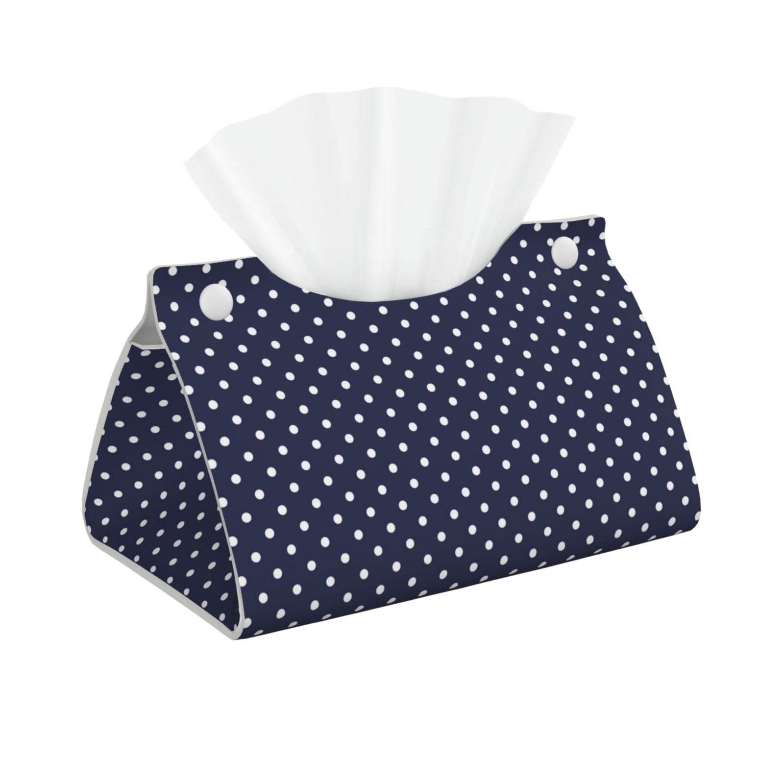Tissue Box Cover polka dots navy blue Tissues Boxes Holder Organizer ...