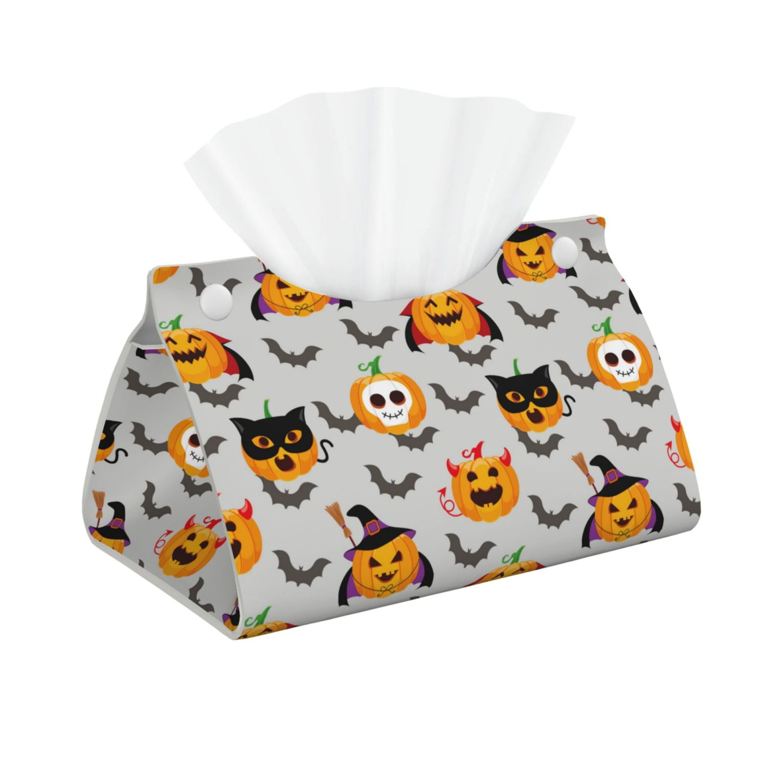 Tissue Box Cover pumpkins halloween bats Tissues Boxes Holder Organizer ...