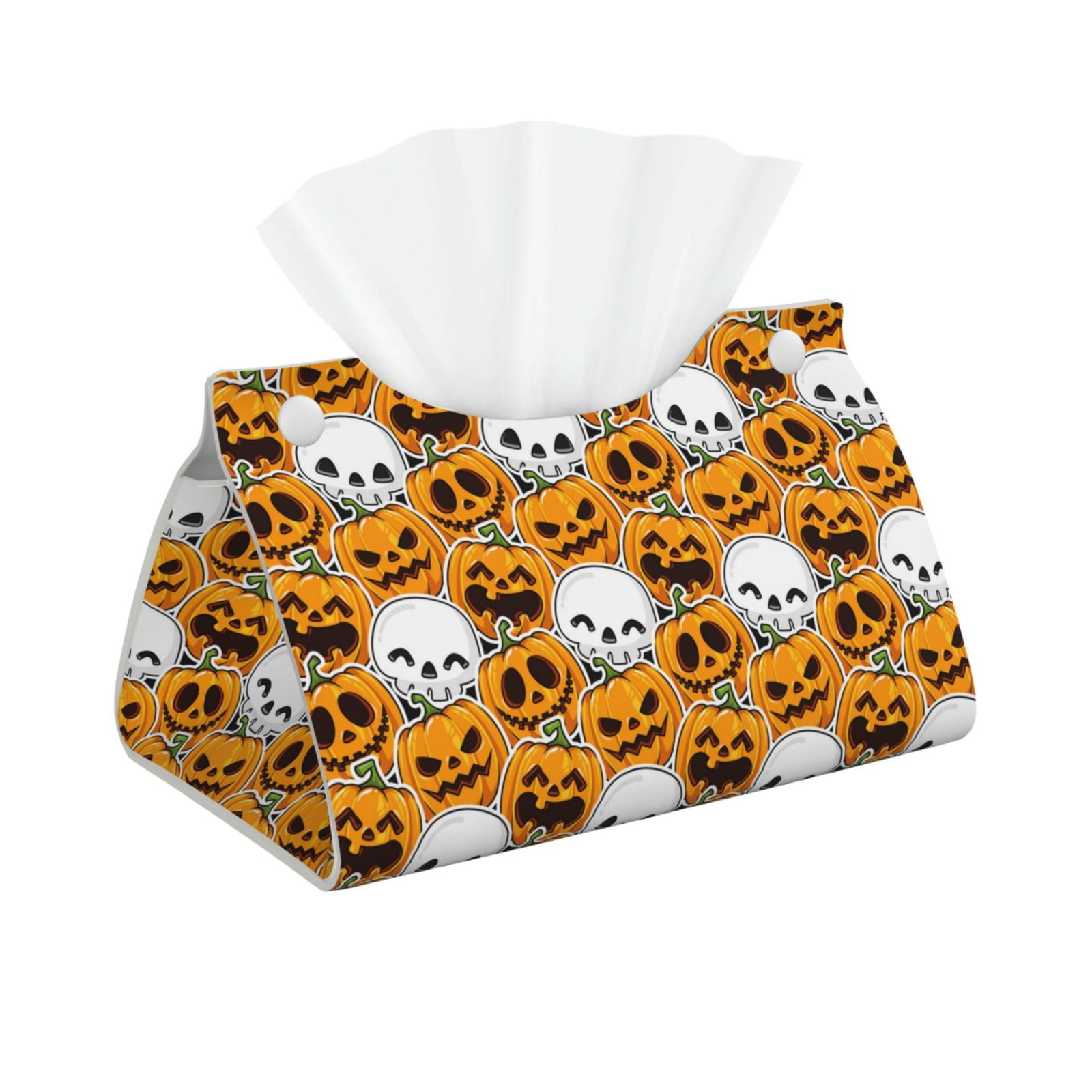 Tissue Box Cover, pumpkins halloween cartoon Rectangular Leather Tissue ...