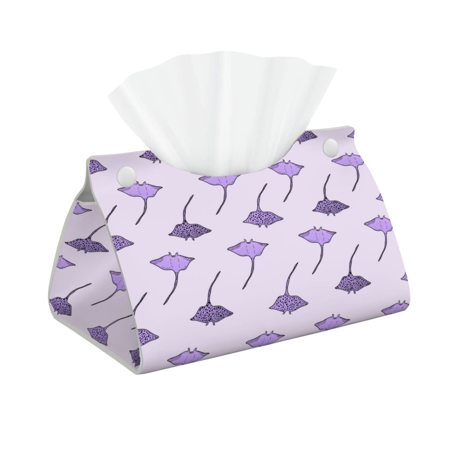 Tissue Box Cover purple Stingray Fish Cute Dots Tissues Boxes Holder ...