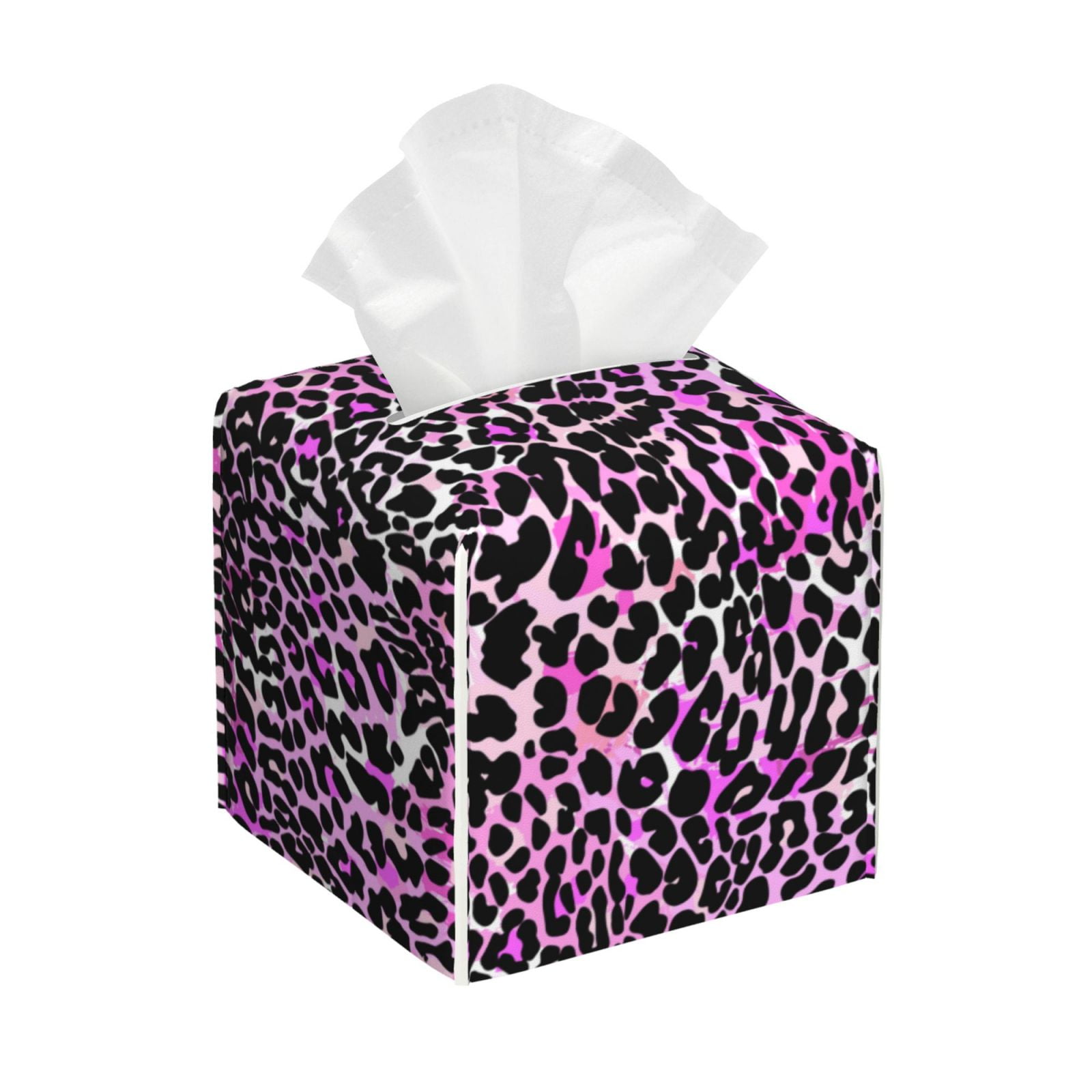 Tissue Box Cover purple cool trendy Leopard print Tissues Boxes Holder ...