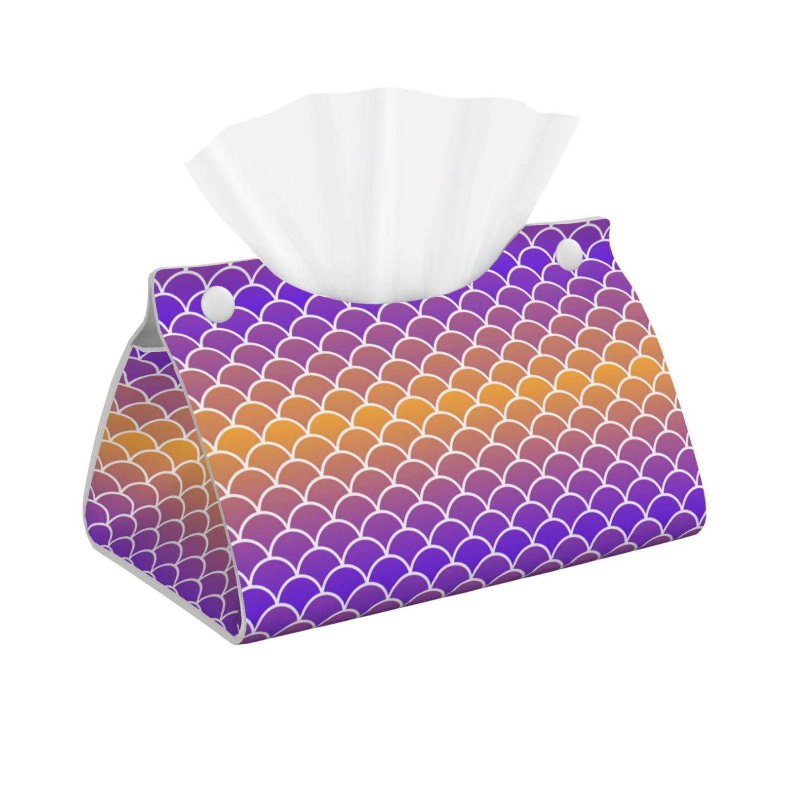 Tissue Box Cover purple orange fish scale Tissues Boxes Holder ...