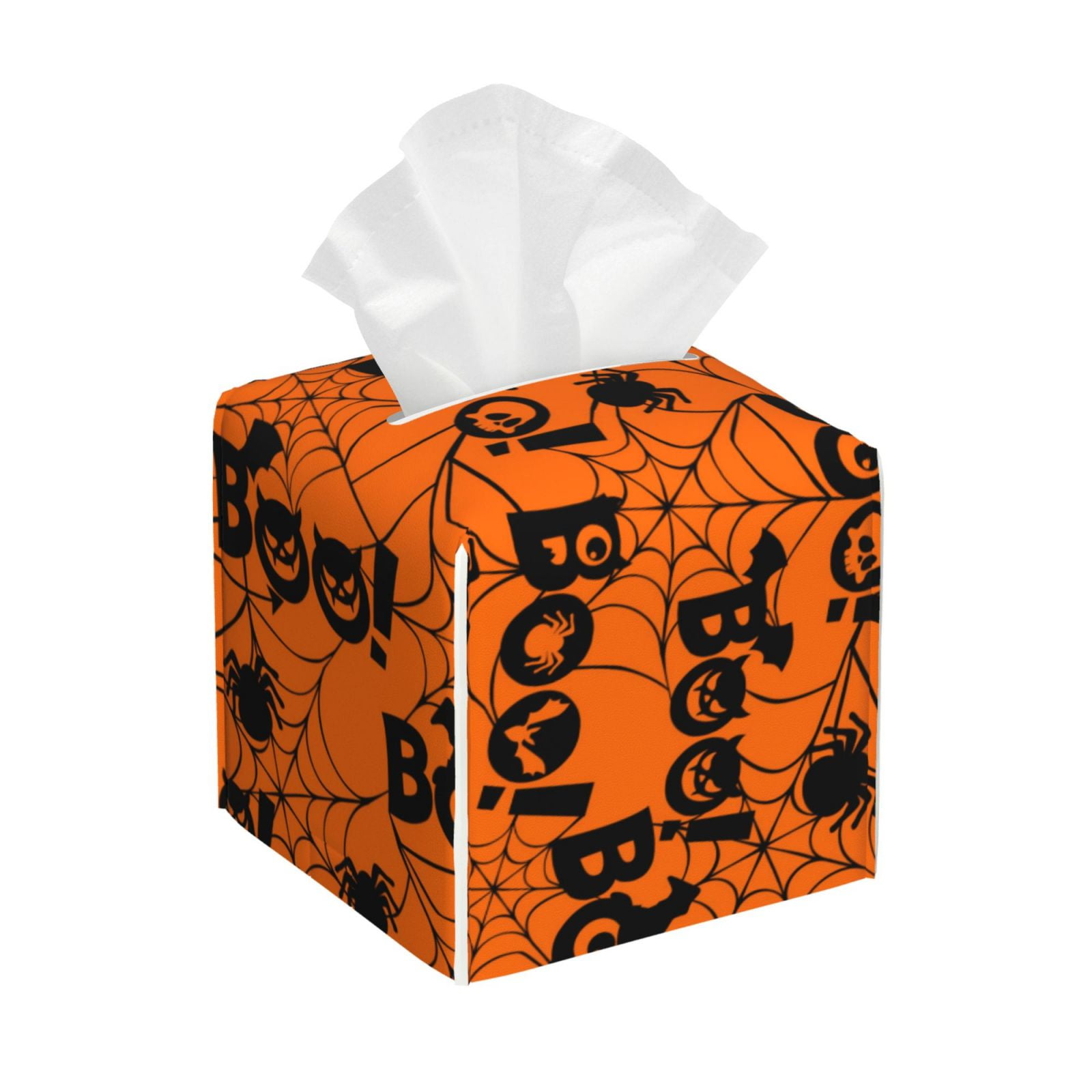 Tissue Box Cover spider web halloween Tissues Boxes Holder Organizer ...