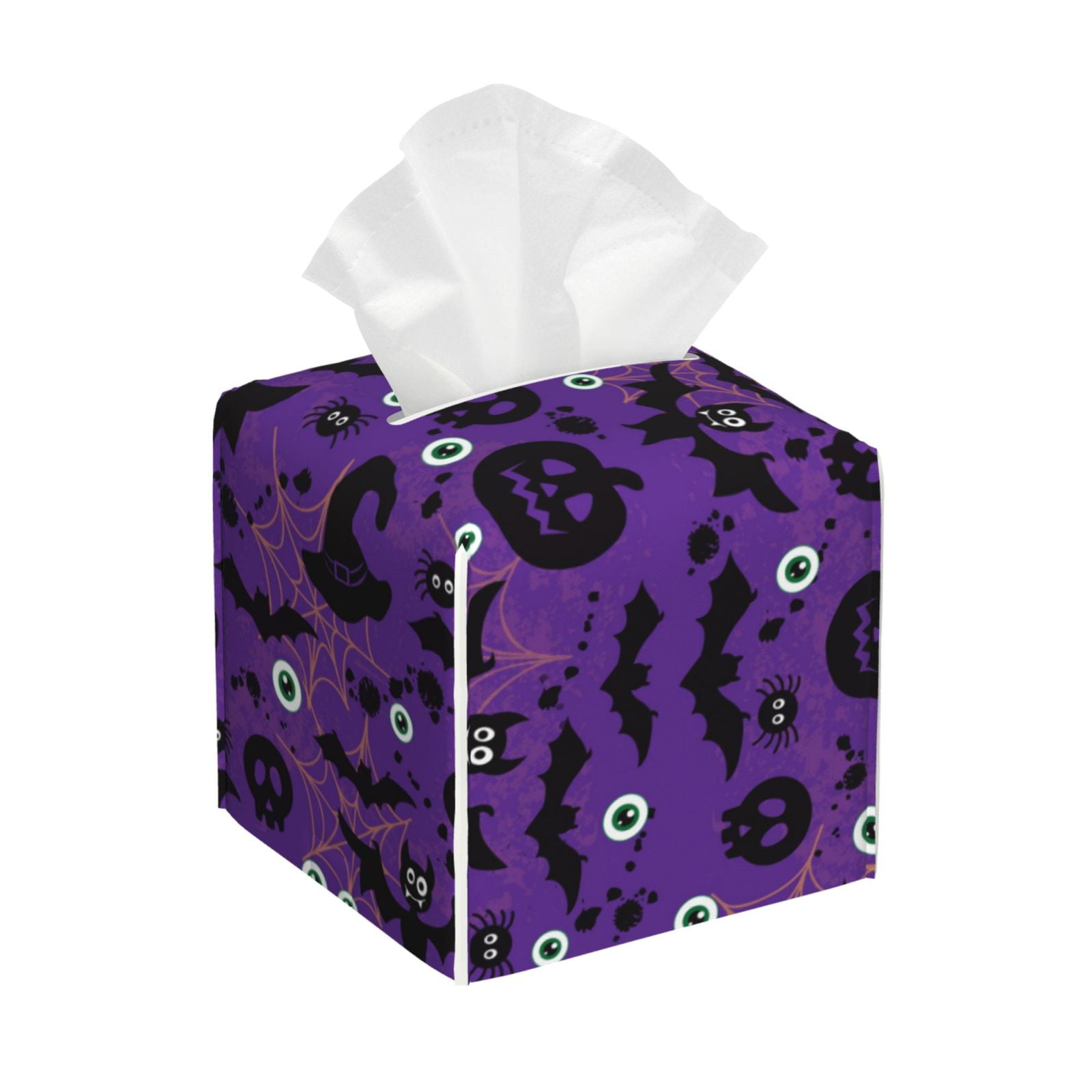 Tissue Box Cover spider web halloween bat hat Tissues Boxes Holder ...