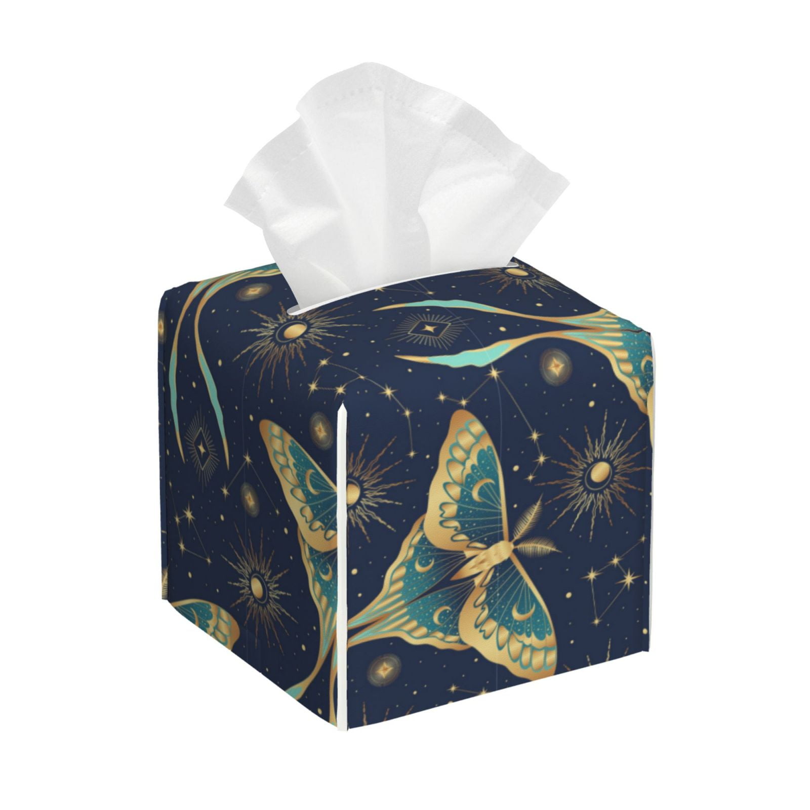 Tissue Box Cover starry sky Night butterfly Tissues Boxes Holder ...
