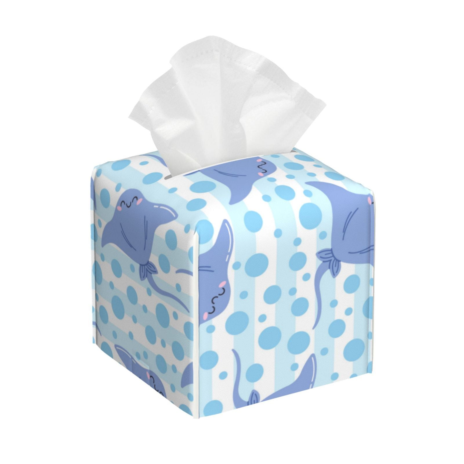 Tissue Box Cover stingray bubbles blue stripes Tissues Boxes Holder ...
