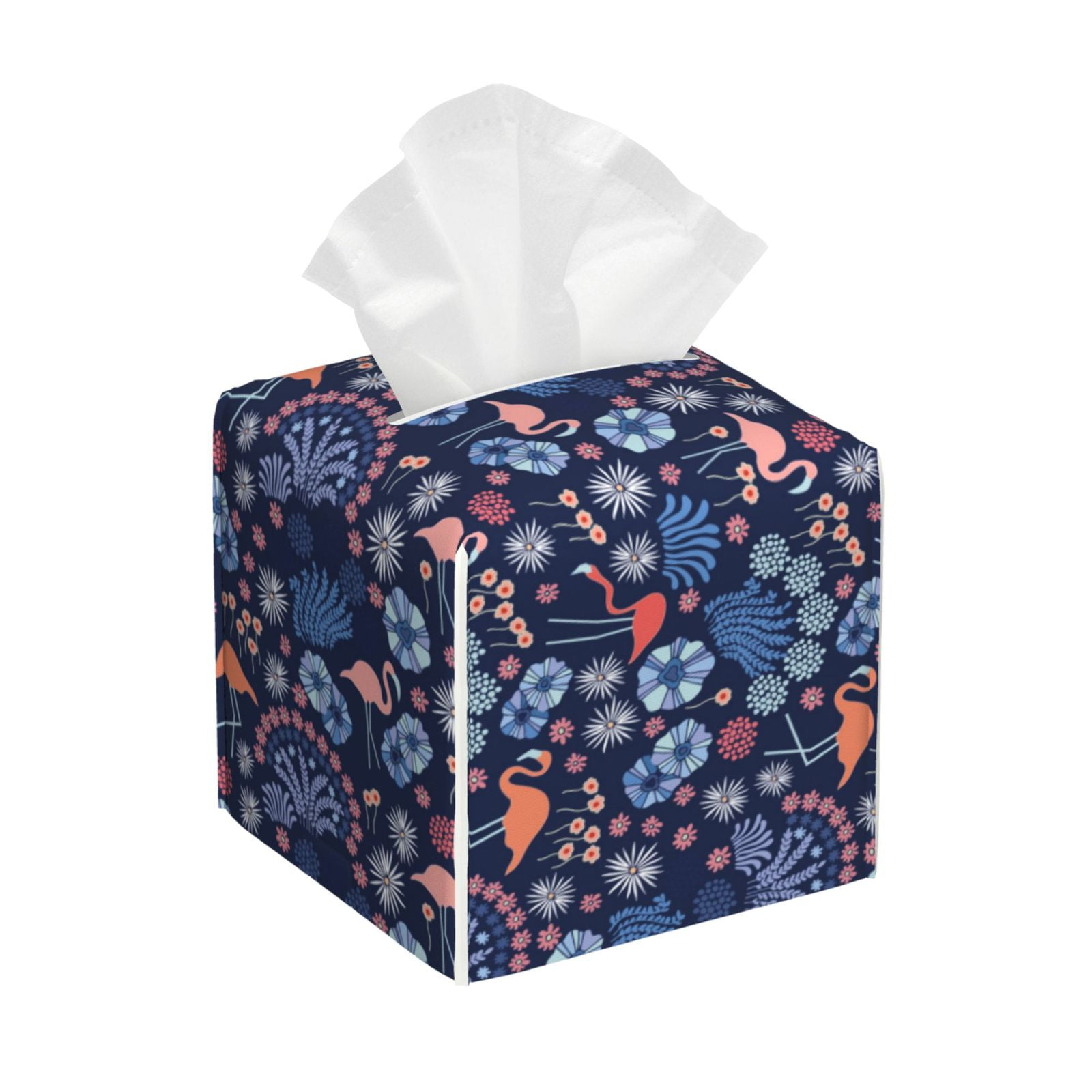 Tissue Box Cover, stork blue Leather Tissue Box Holder - Tissue Case ...