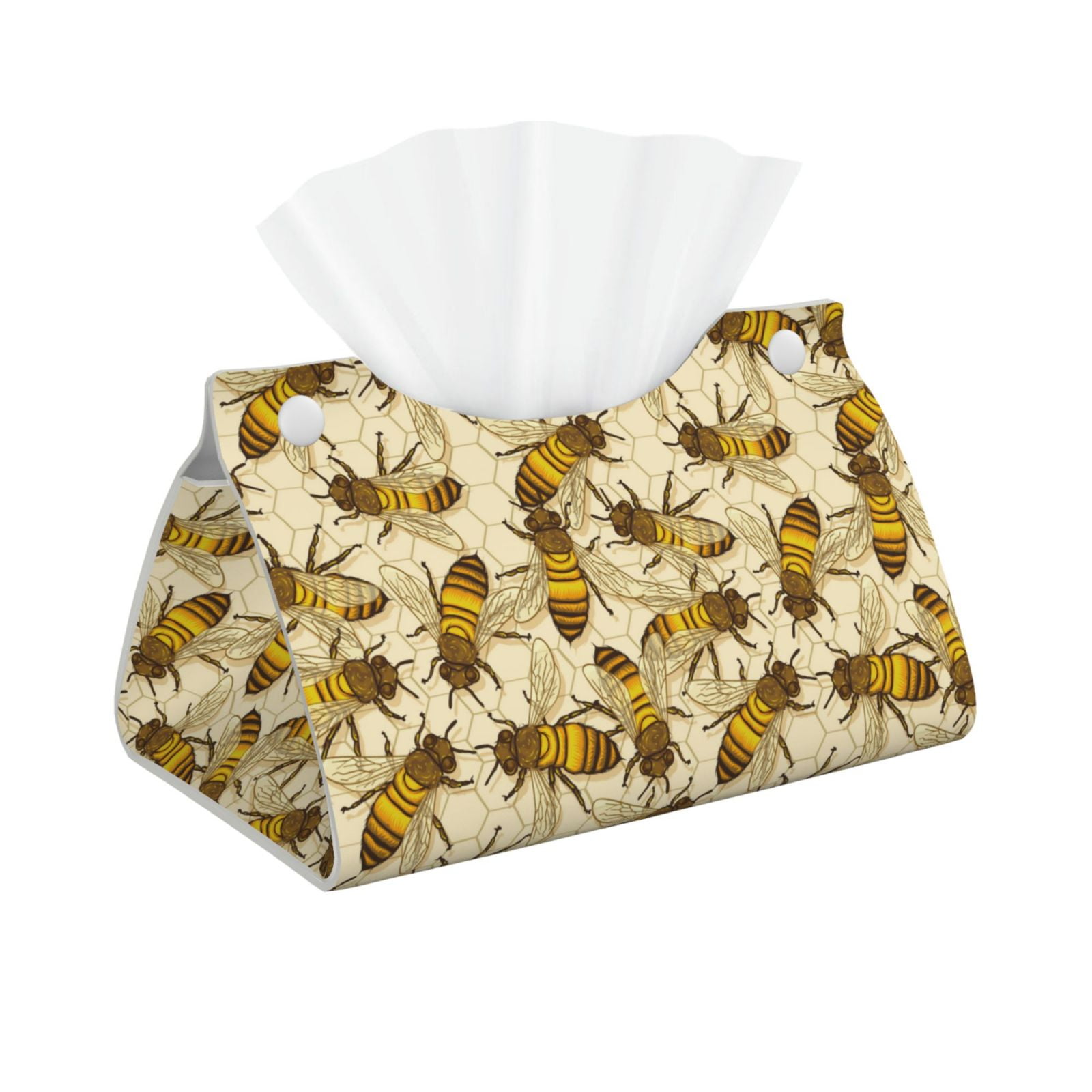 Tissue Box Cover, vintage honey bees honeycomb Rectangular Leather ...