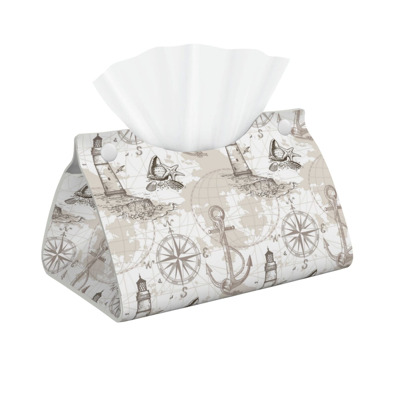 Tissue Box Cover vintage starfish lighthouse anchor Tissues Boxes ...