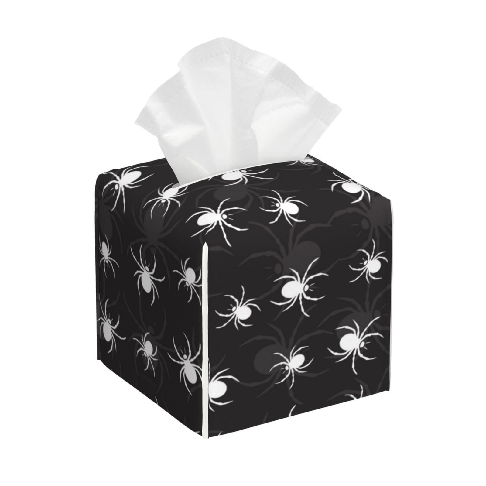 Tissue Box Cover white Spiders cool black Tissues Boxes Holder ...