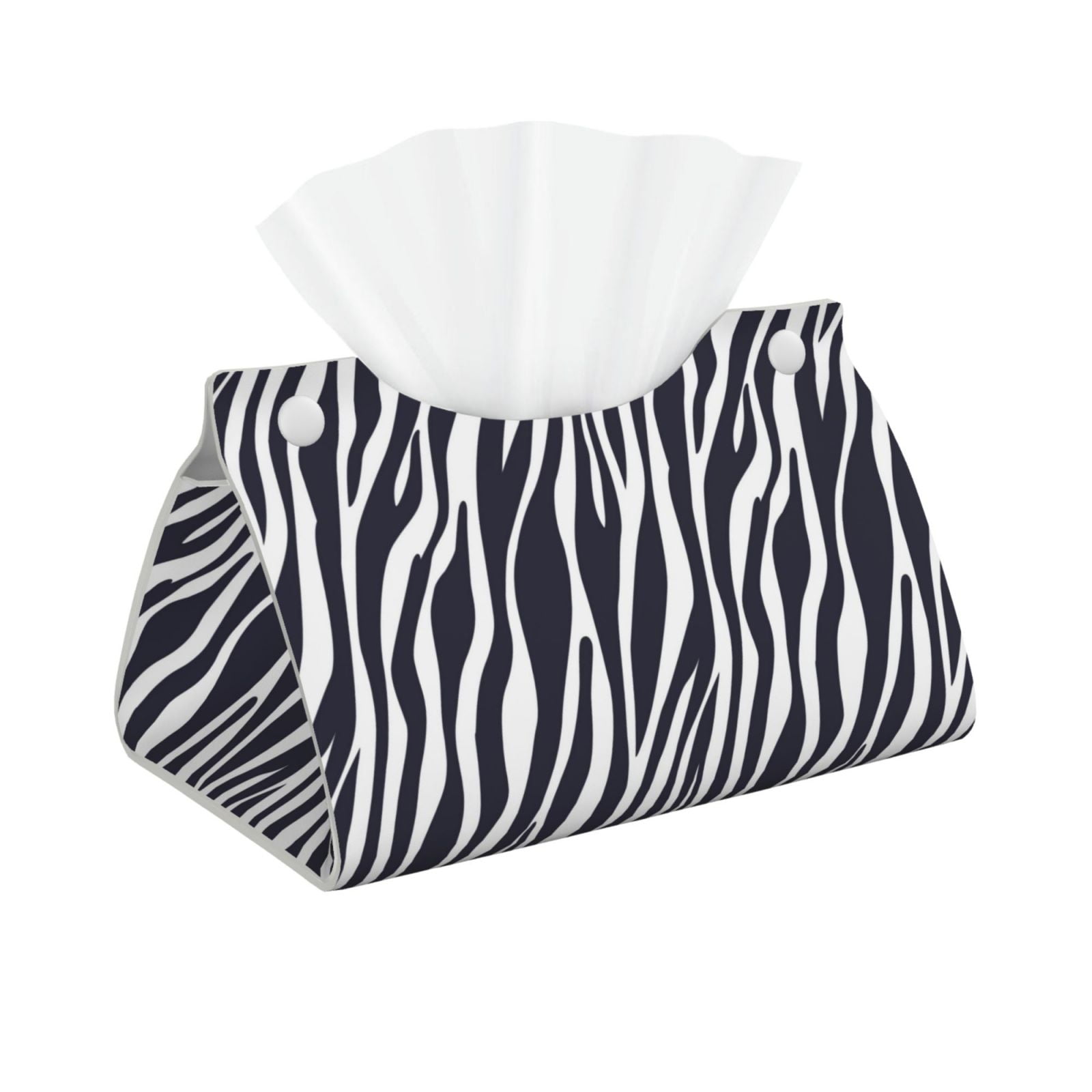 Tissue Box Cover zebra print black white print Tissues Boxes Holder Organizer for Bathroom ...