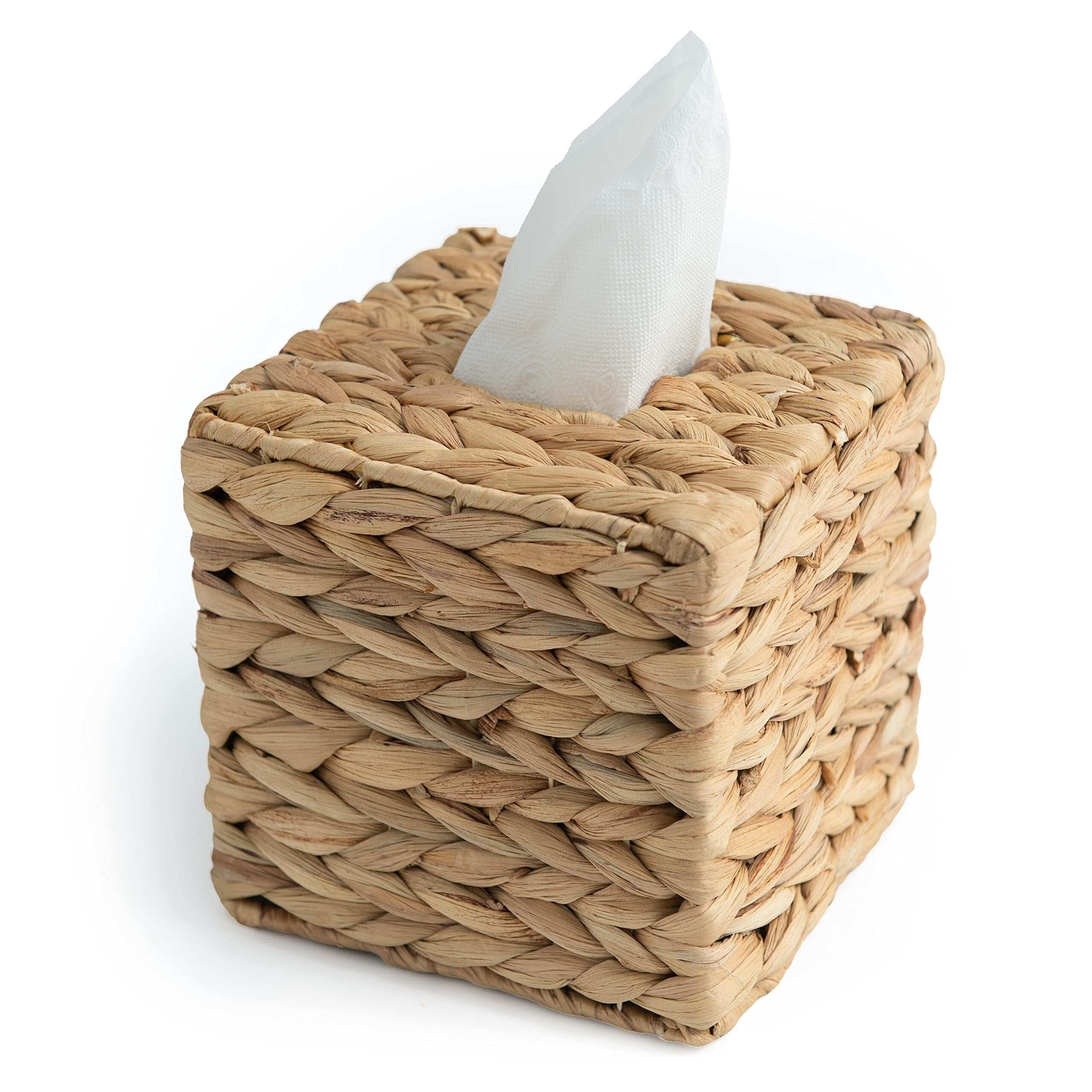 Tissue Box Holder - Square- Rattan Wicker Tissues Cube Box Cover -Boho ...