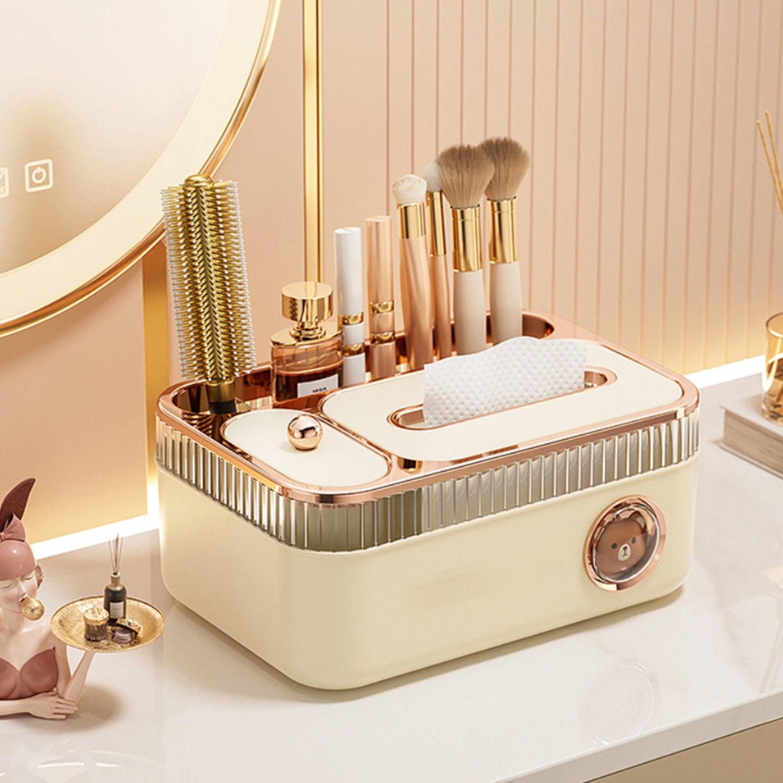 Tissue Box Organizer Cover for Storage Napkin Facial Tissue Holder ...