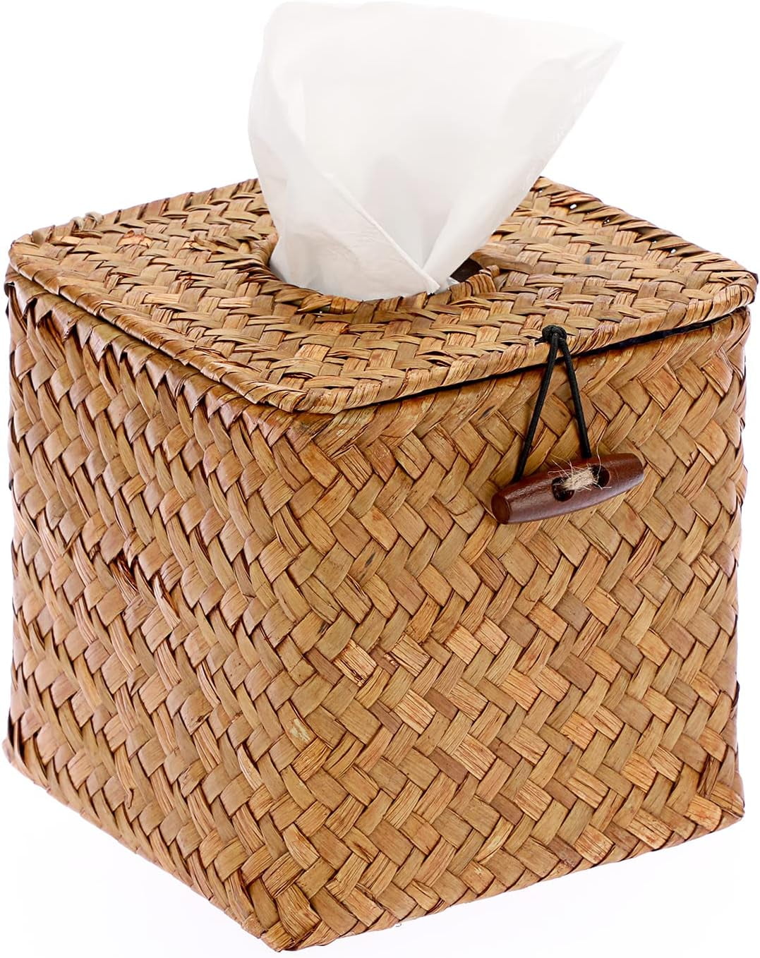 Tissue Box Square Tissue Holder Seagrass Tissue Box Cover Woven Tissue ...