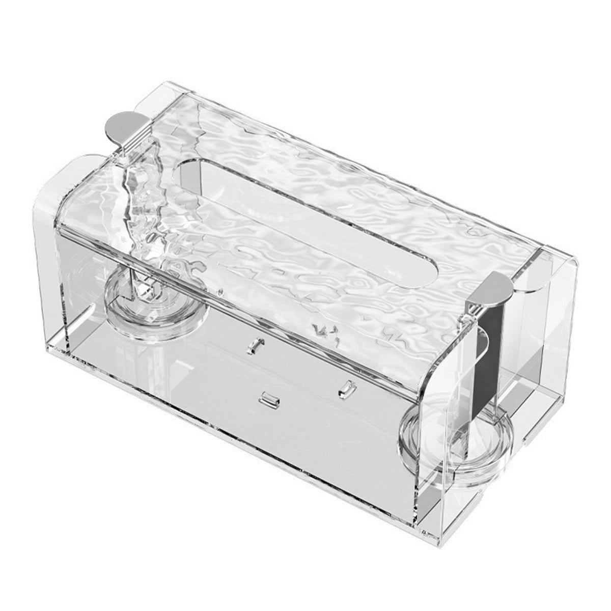 Tissue Box Suction Cup Wall Mounted Corrugated Toilet Paper Box Toilet ...