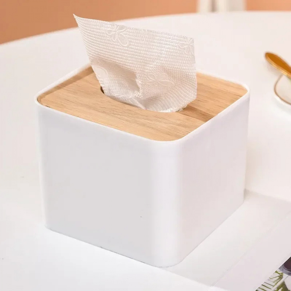 Tissue Box Table Napkin Rings Tissue Case Paper Box Container Bamboo ...