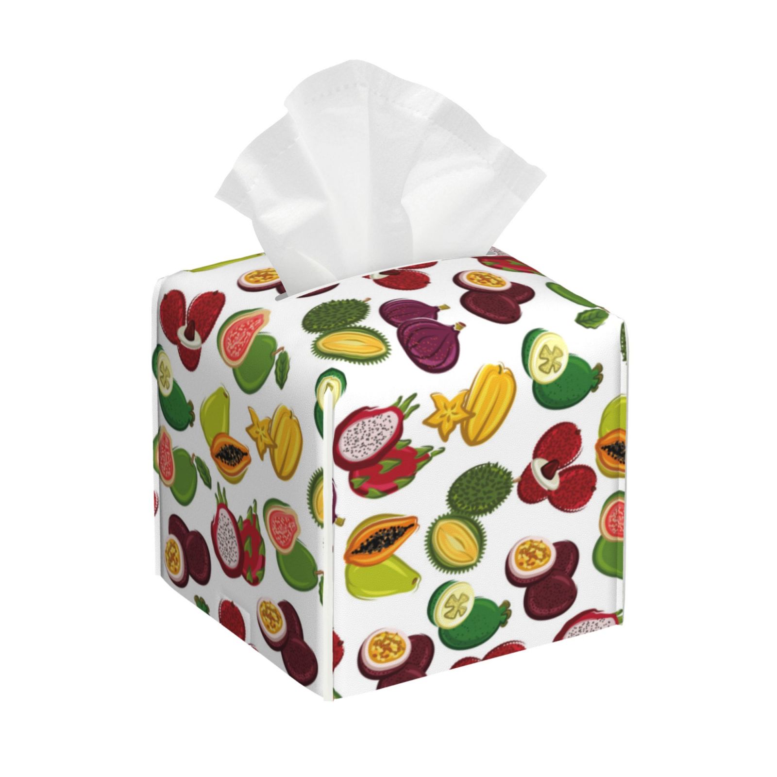 Tissue Colorful Fruits Box Cover Holder, Square by Xecao - Leather ...