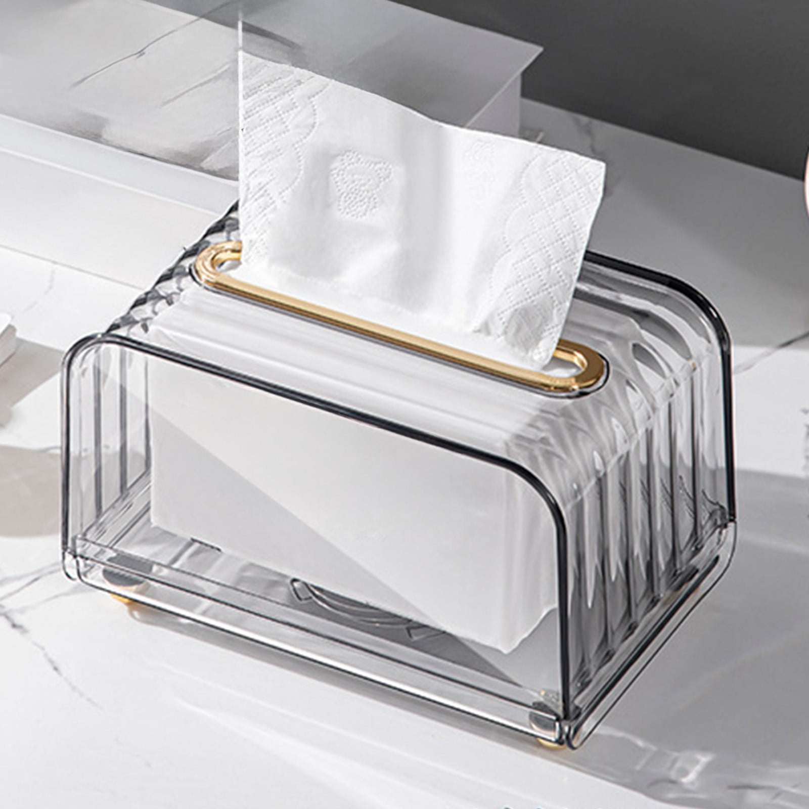 Tissue Cover Rectangle Tissue Box Cover Clear Tissue Box Holder Tissue ...