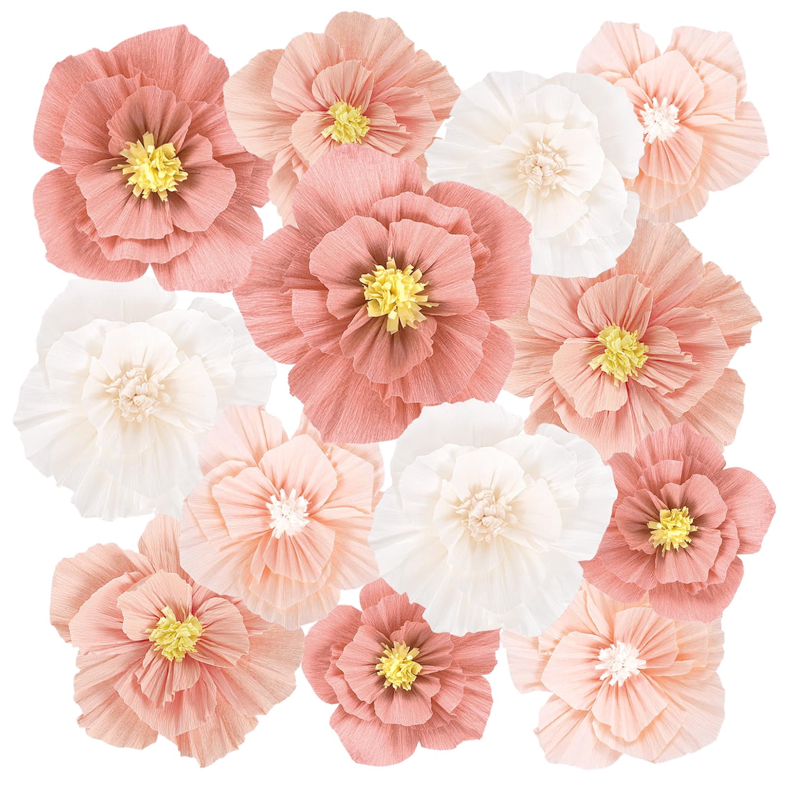 Tissue Paper Flowers, 3D Decorative Wall Flowers Crepe Paper Flowers ...