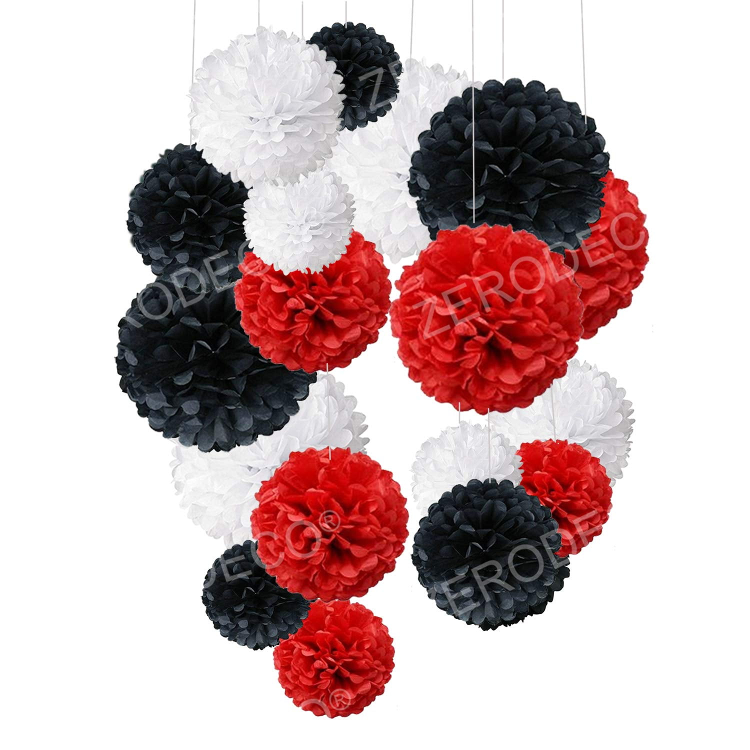 Tissue Paper Pom Poms, ZS23 Recosis Paper Flower Ball for Birthday ...