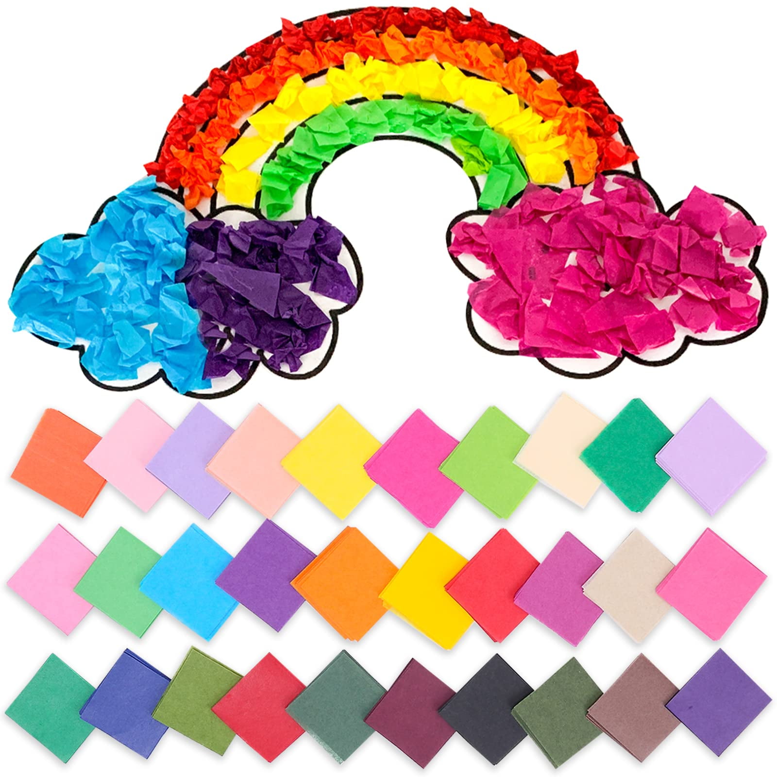 Tissue Paper Squares - OIF8 1x 1 inch for Arts and Crafts - 3000 Pcs in ...