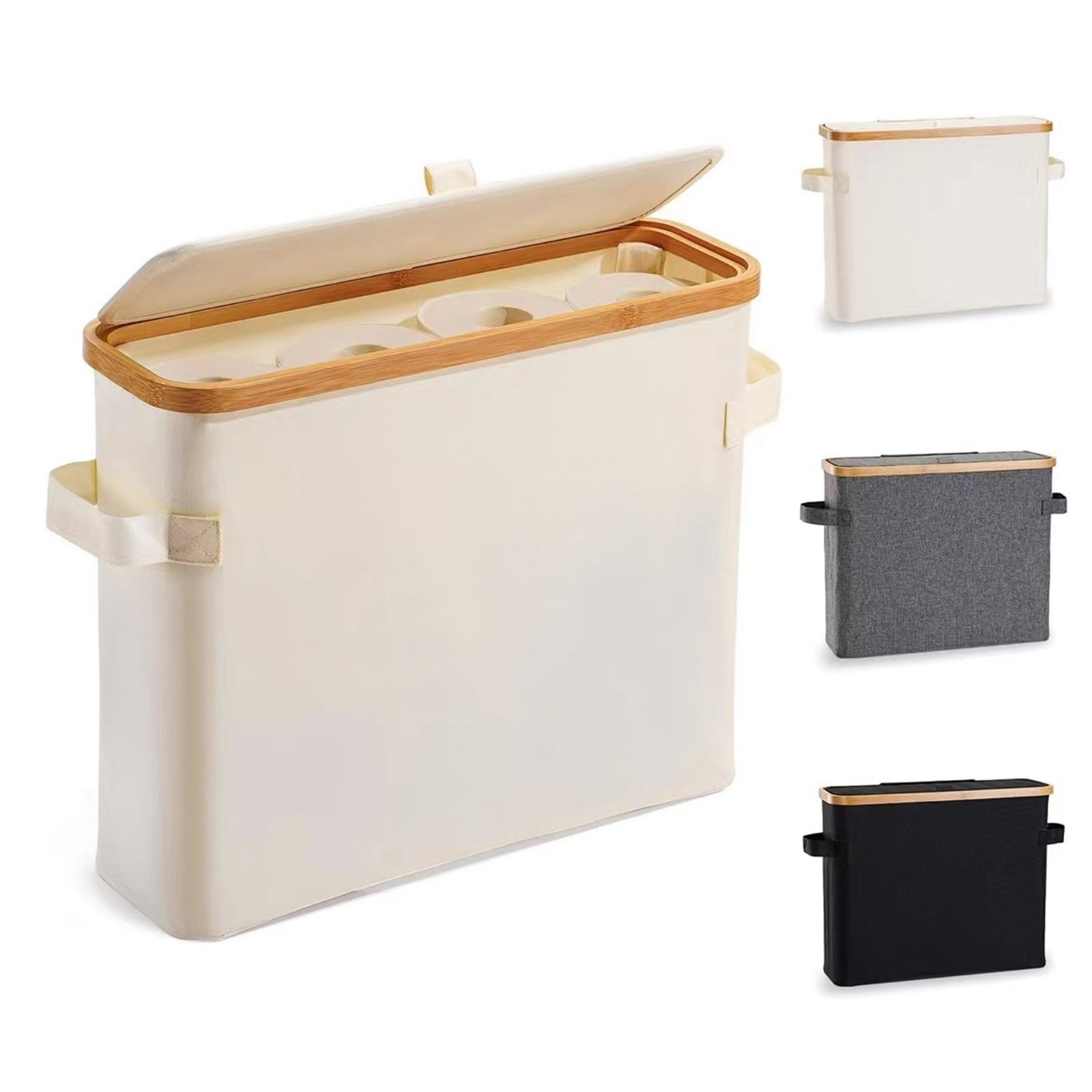 Tissue Storage Basket Fabric Waste Bin Open Design Modern Style for ...