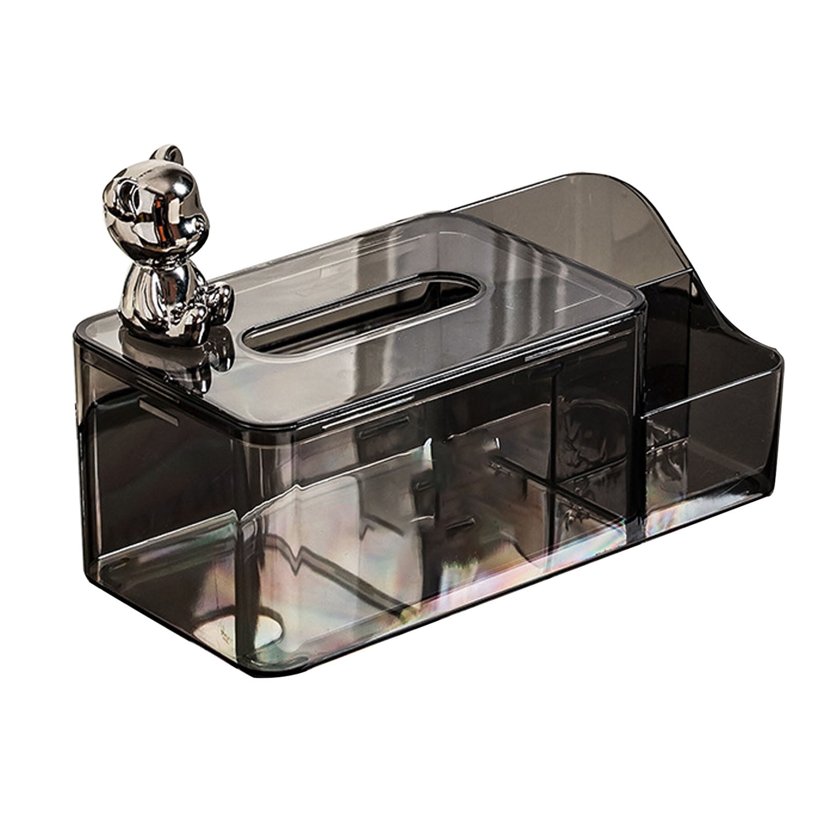 Tissue Storage Box Beautiful Easy To Access Grey Plastic Tissue Box Holder for Room Decoration ...