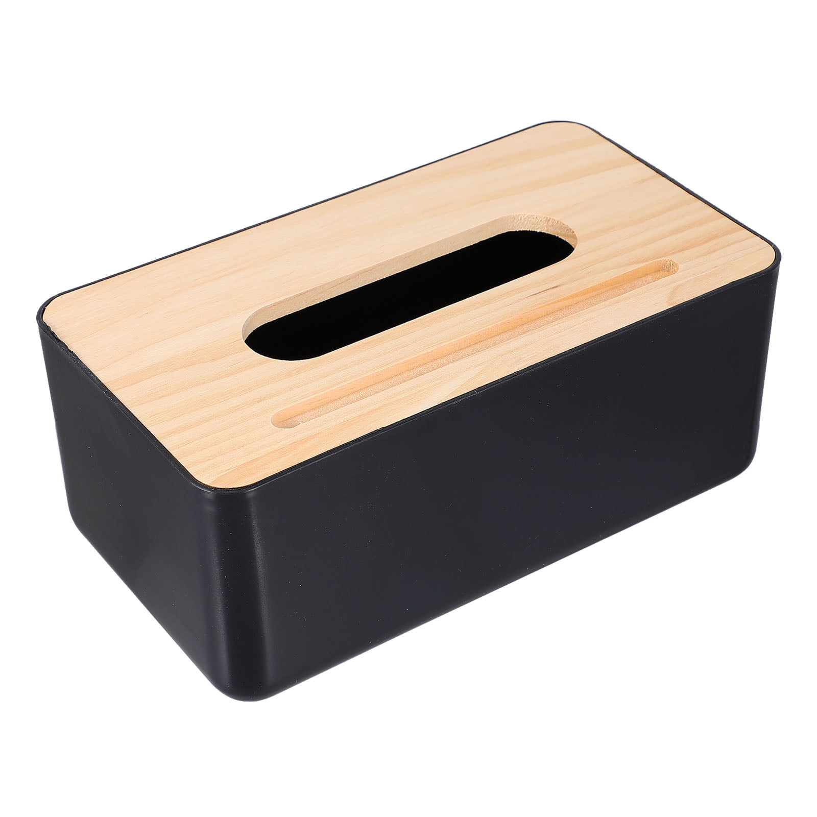 FOMIYES Facial Tissue Paper Case Wooden Black Hotel Use 1Pcs 8.25X5 ...
