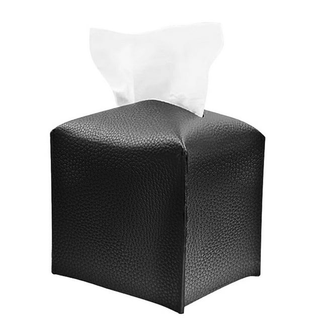Tissue box cover Square leather - Tissue box Bathroom decor cube tissue ...