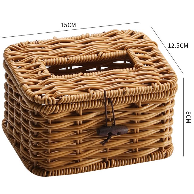 Tissue box living room household Simple imitation rattan drawer box ...