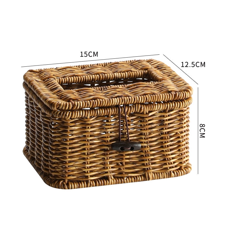 Tissue box living room household Simple imitation rattan drawer box ...